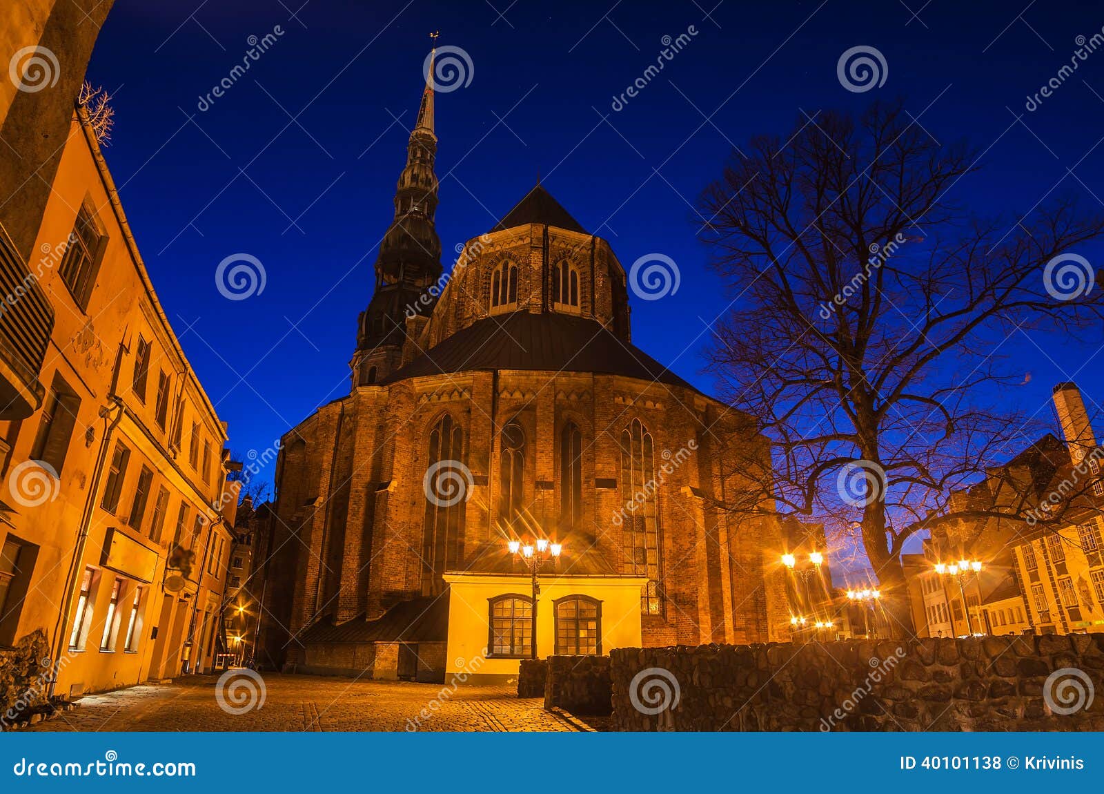St.Peter S Church in Riga (Latvia) Stock Photo - Image of ancient ...