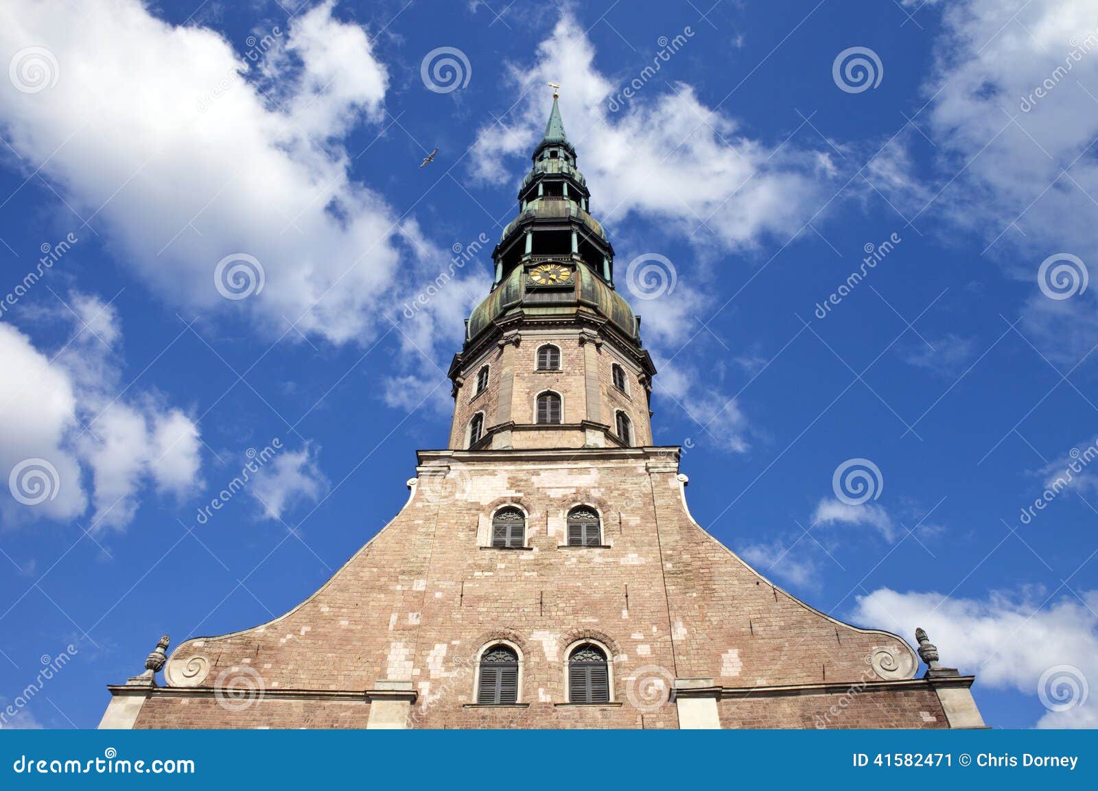 St. Peter s Church in Riga stock image. Image of evangelical - 41582471