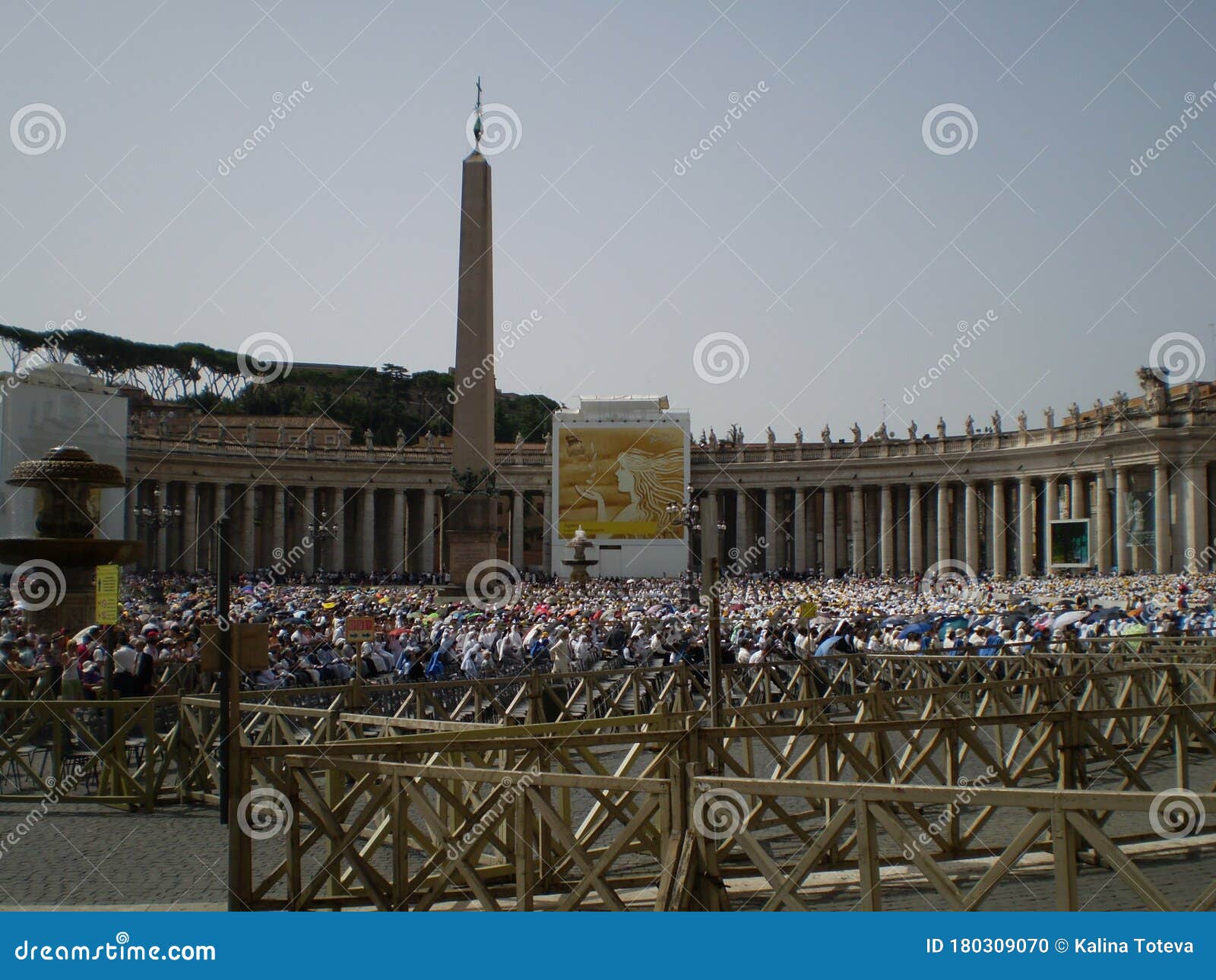 St. Peter`s Square Crowded with People on Mass Day Editorial Image ...