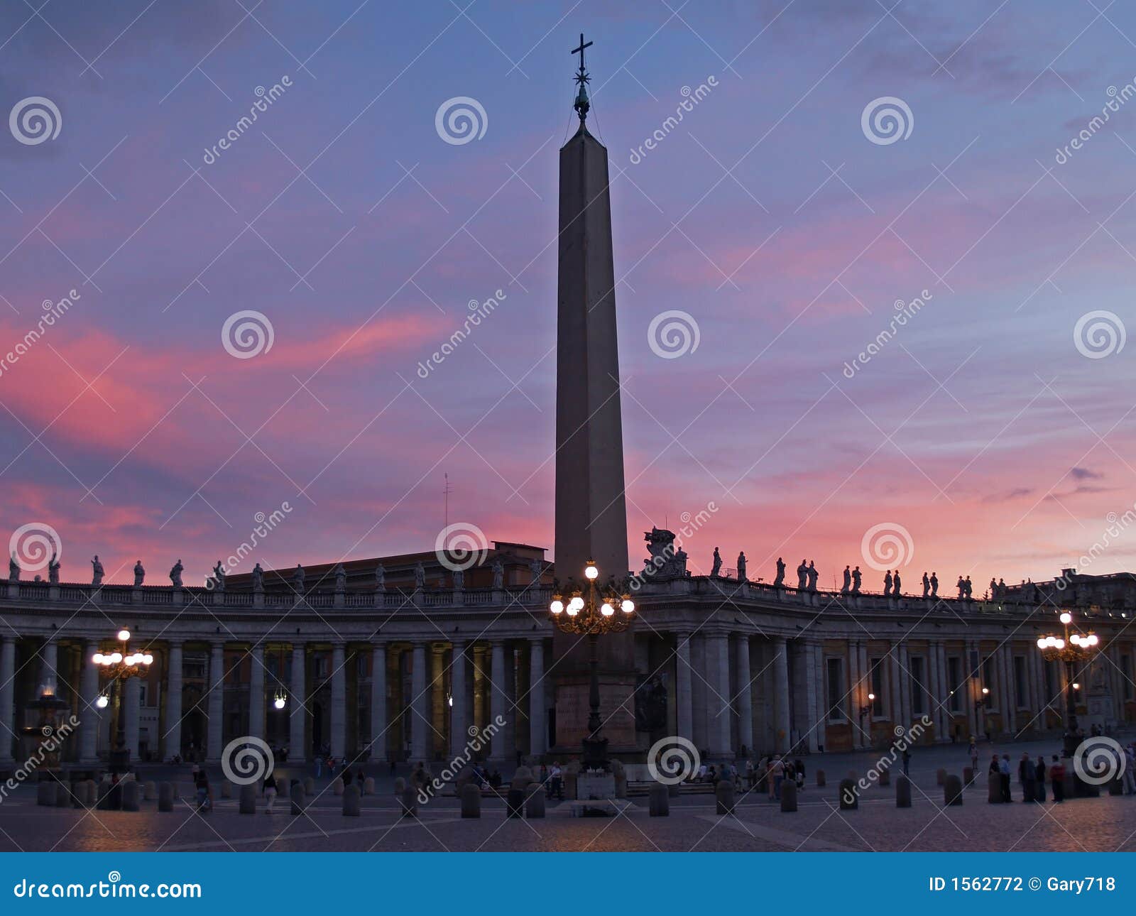 St. Peter Square at Sunset stock photo. Image of saint - 1562772