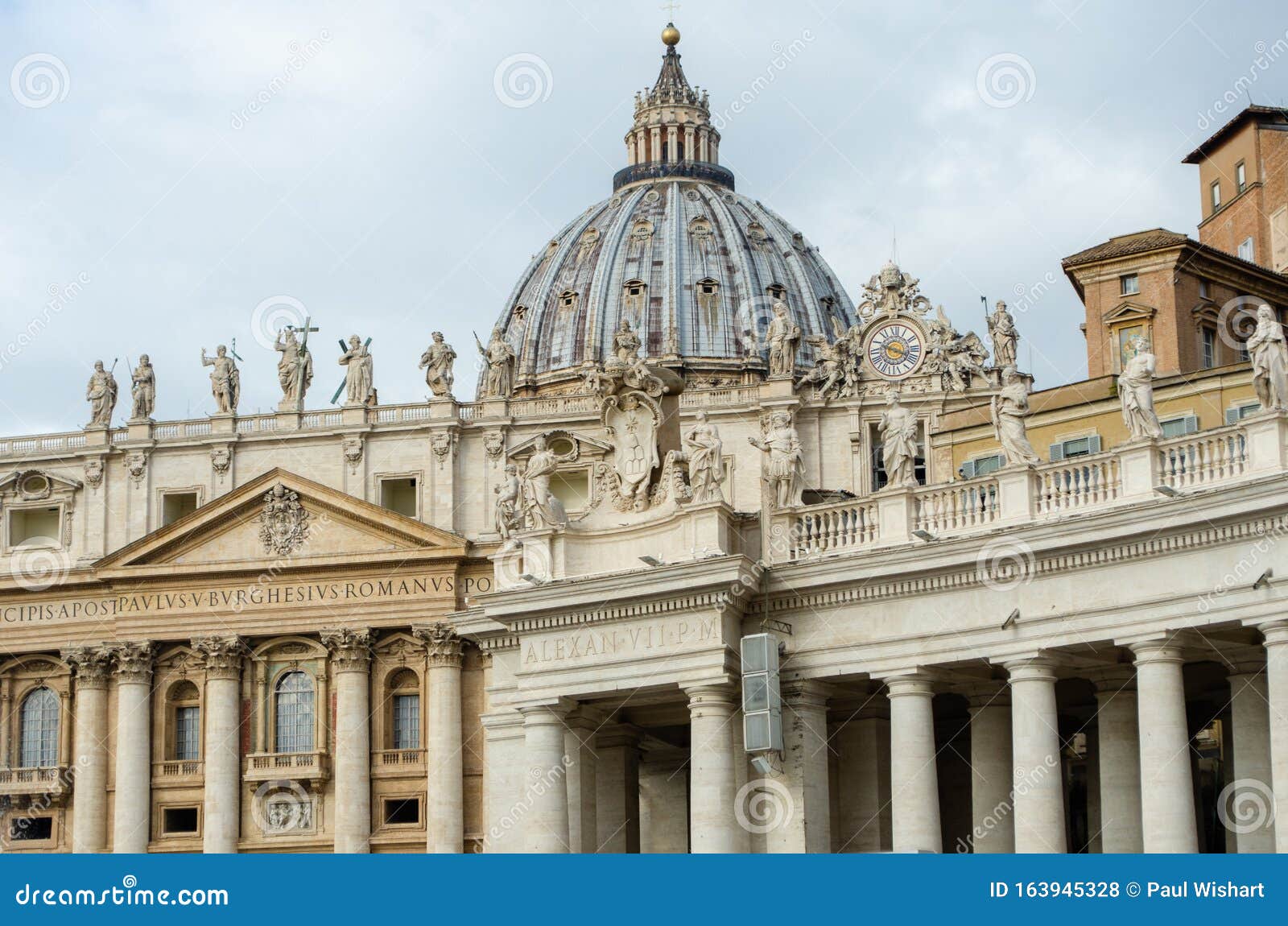 St Peters Basilica - Main Entrance From St Peters Square. Vatican City ...