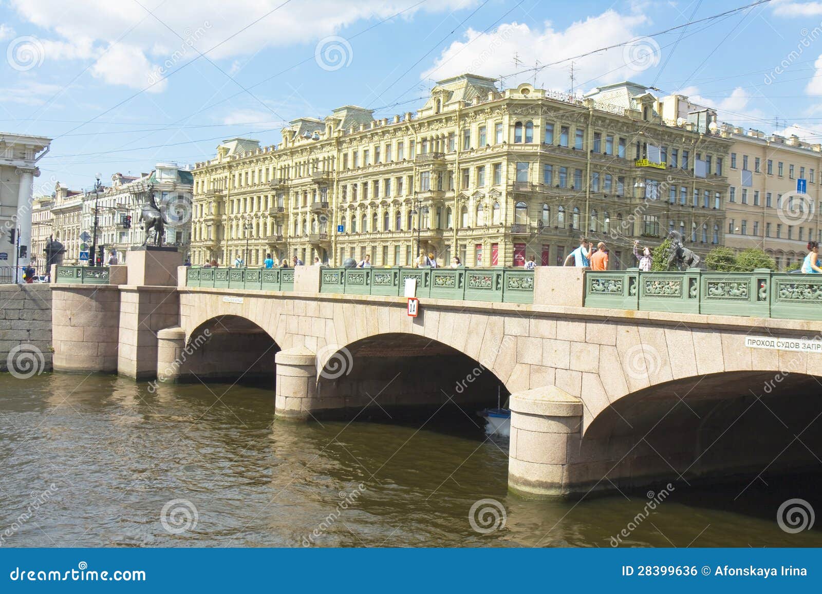 St. Petersburg, Anichkov Bridge Editorial Photo - Image of fontanka ...