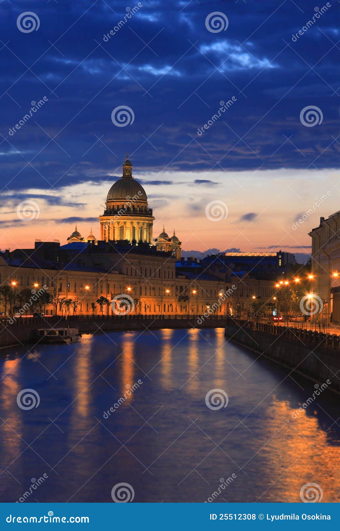 St. Petersburg. Night Scene Stock Photo - Image of night, river: 25512308