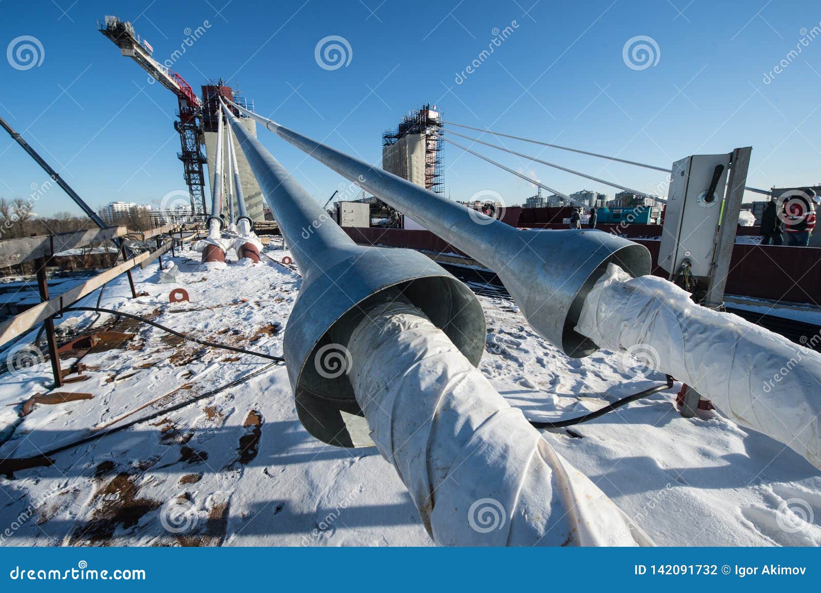 The Cable-stayed Bridge Under Construction. the Final Stage of ...