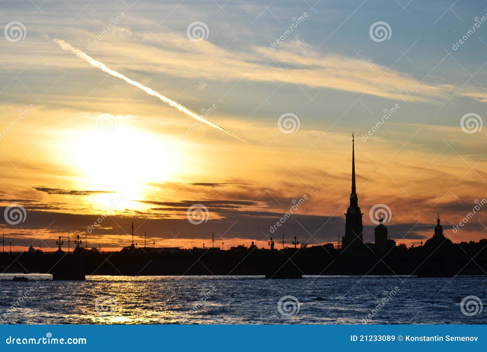 St. Petersburg, Russia at Sunset Stock Image - Image of sunrise ...