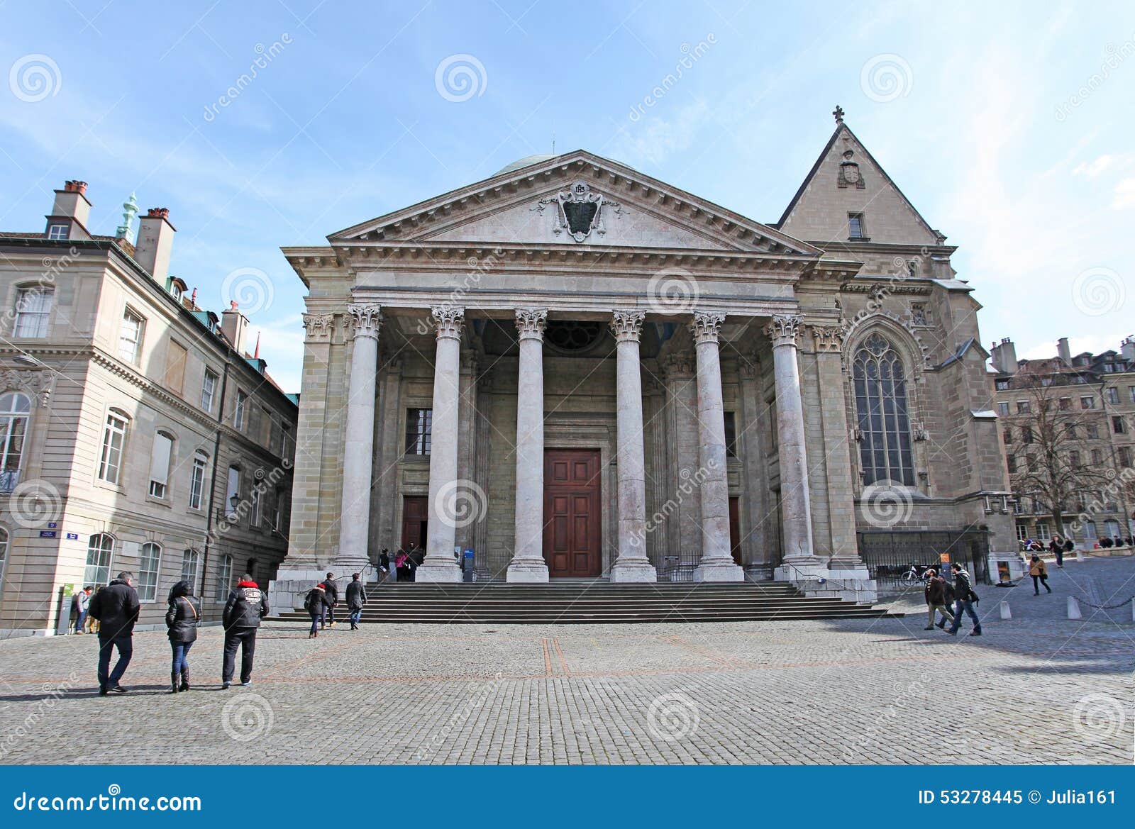 St. Pierre Cathedral, Genf, Die Schweiz Redaktionelles Bild - Bild von ...