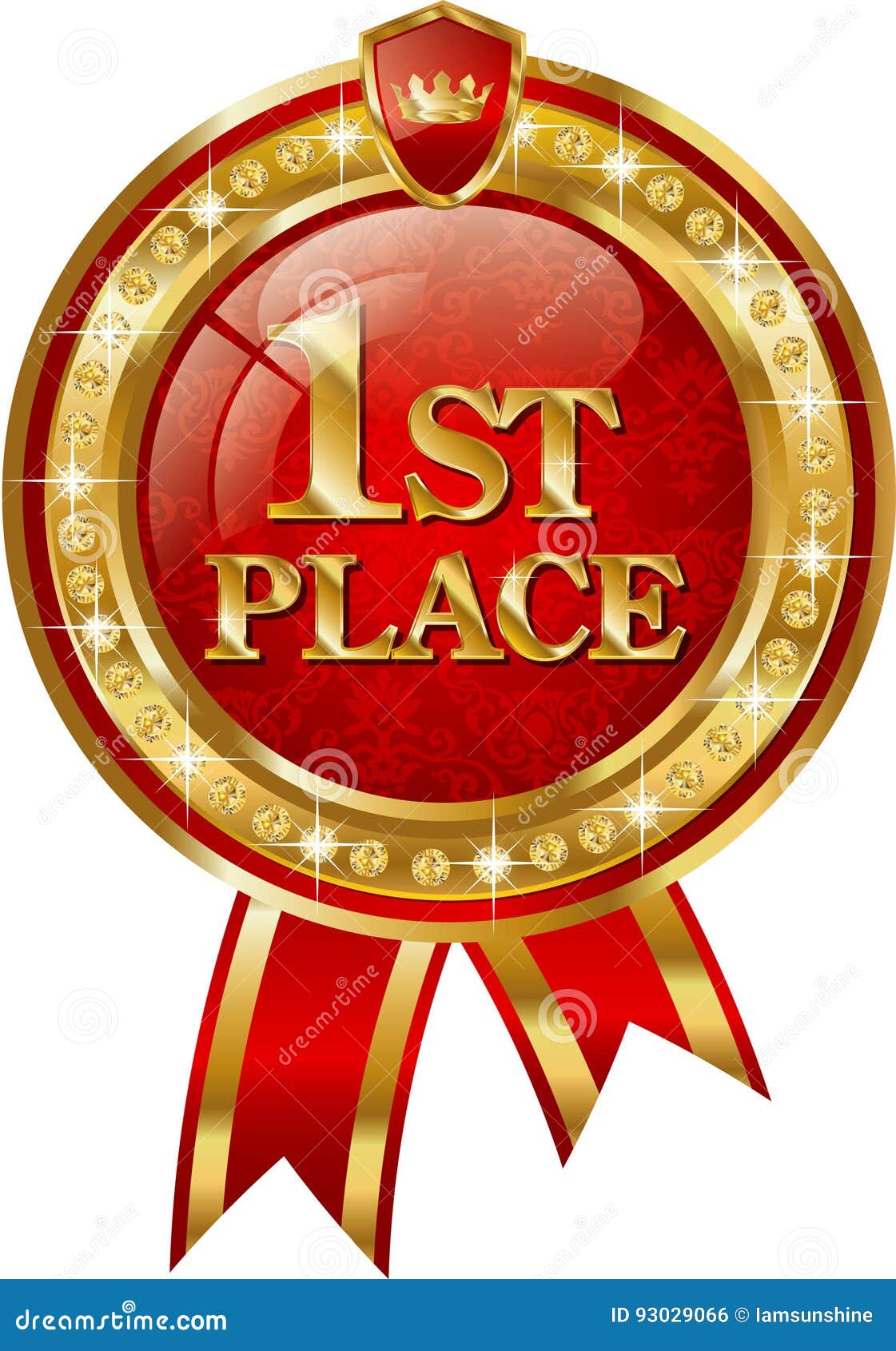 1st place label stock illustration. Illustration of placard - 93029066