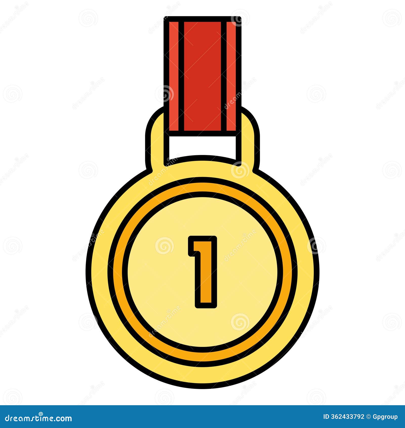 1st place medal icon stock illustration. Illustration of place - 362433792