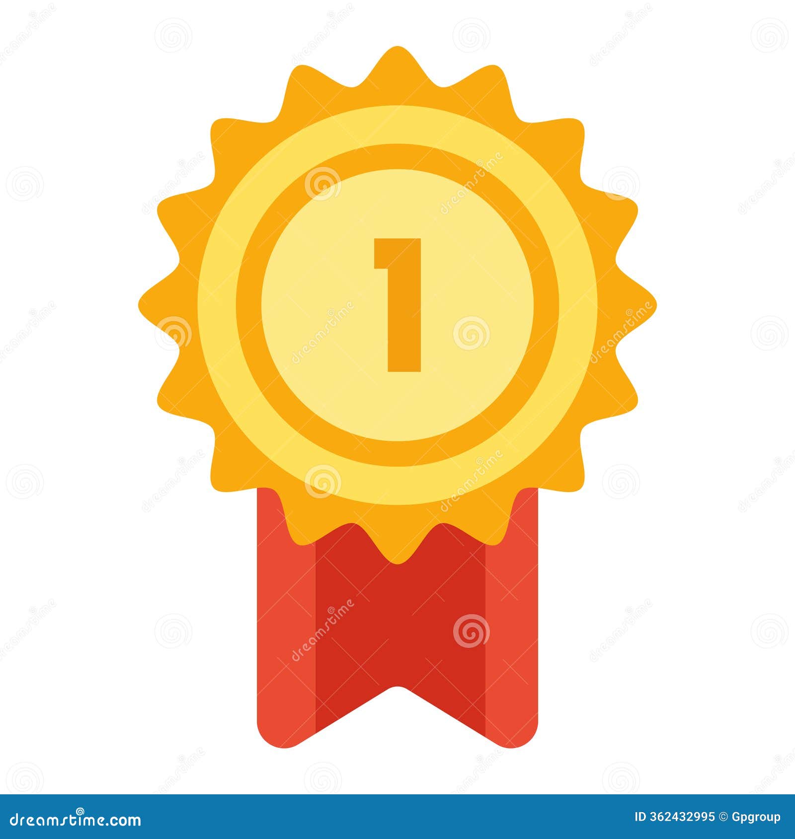 1st place ribbon icon stock illustration. Illustration of ribbon ...