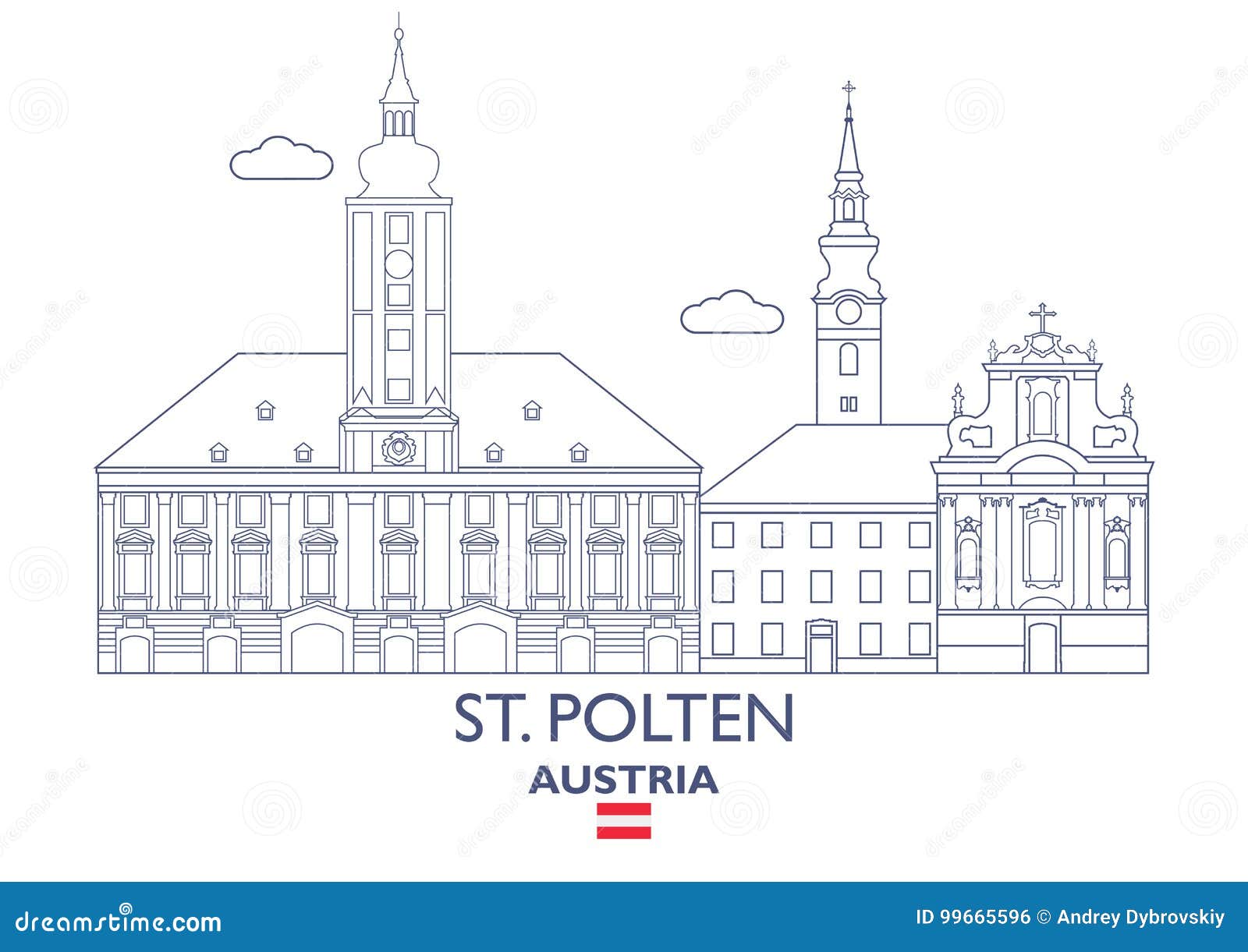 St. Polten City Skyline, Austria Stock Vector - Illustration of austria ... St. Polten City Skyline, Austria Stock Vector - Illustration of austria ...