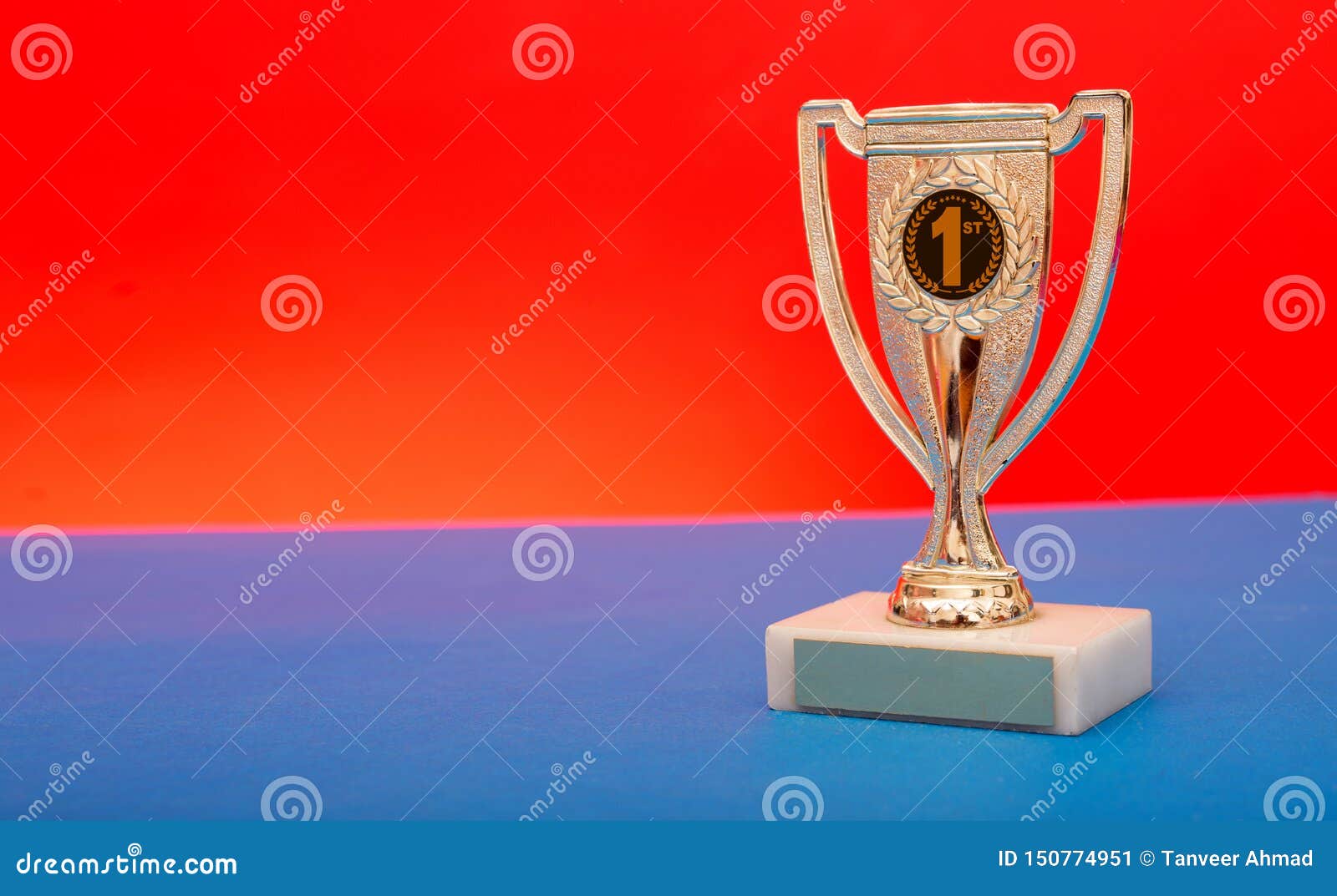 1st Position Award Banner, Winner Award with Trophy Stock Image - Image ...