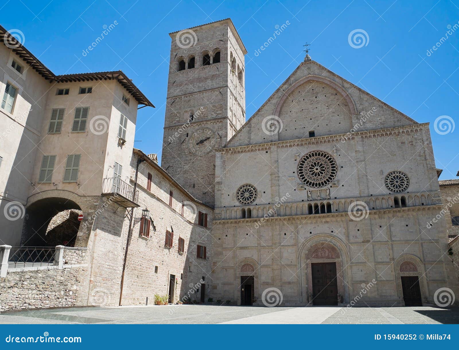 St. Rufino Cathedral. Assisi. Umbria Stock Photo - Image of romanesque ...
