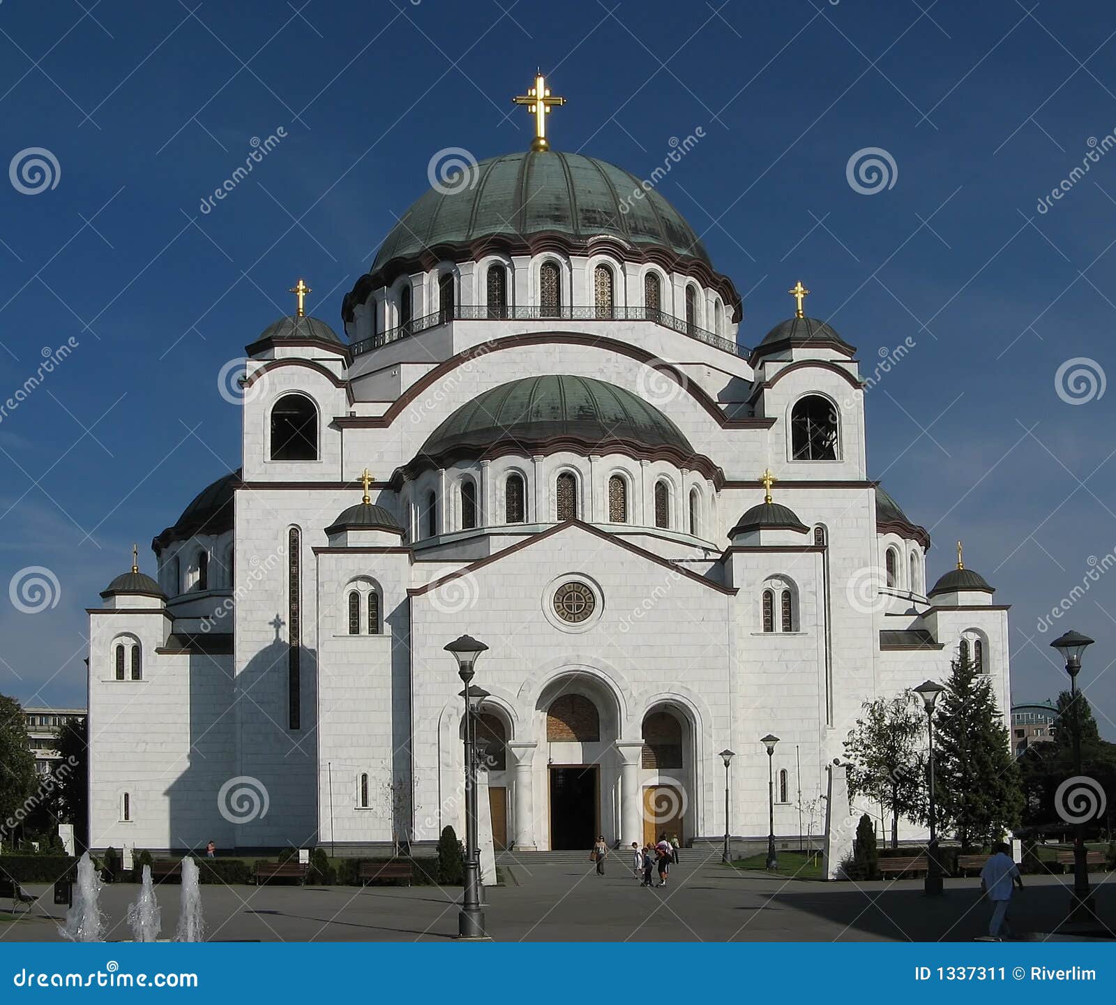 St. Sava Temple stock image. Image of church, water, belgrade - 1337311