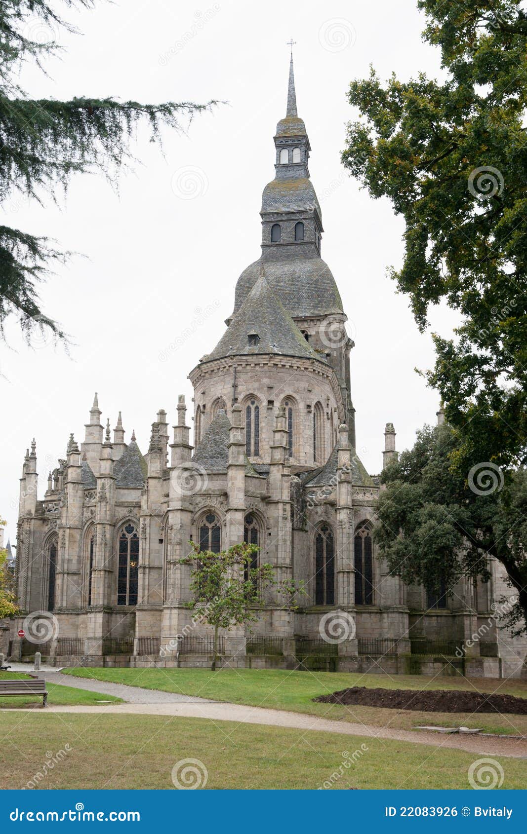 St Saviour S Basilica, Dinan, France Stock Photo - Image of built ...