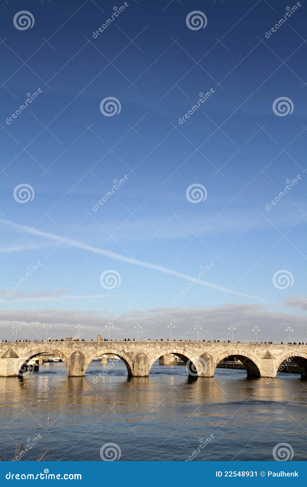 St. Servaas Bridge in Maastricht, Holland Stock Image - Image of ...