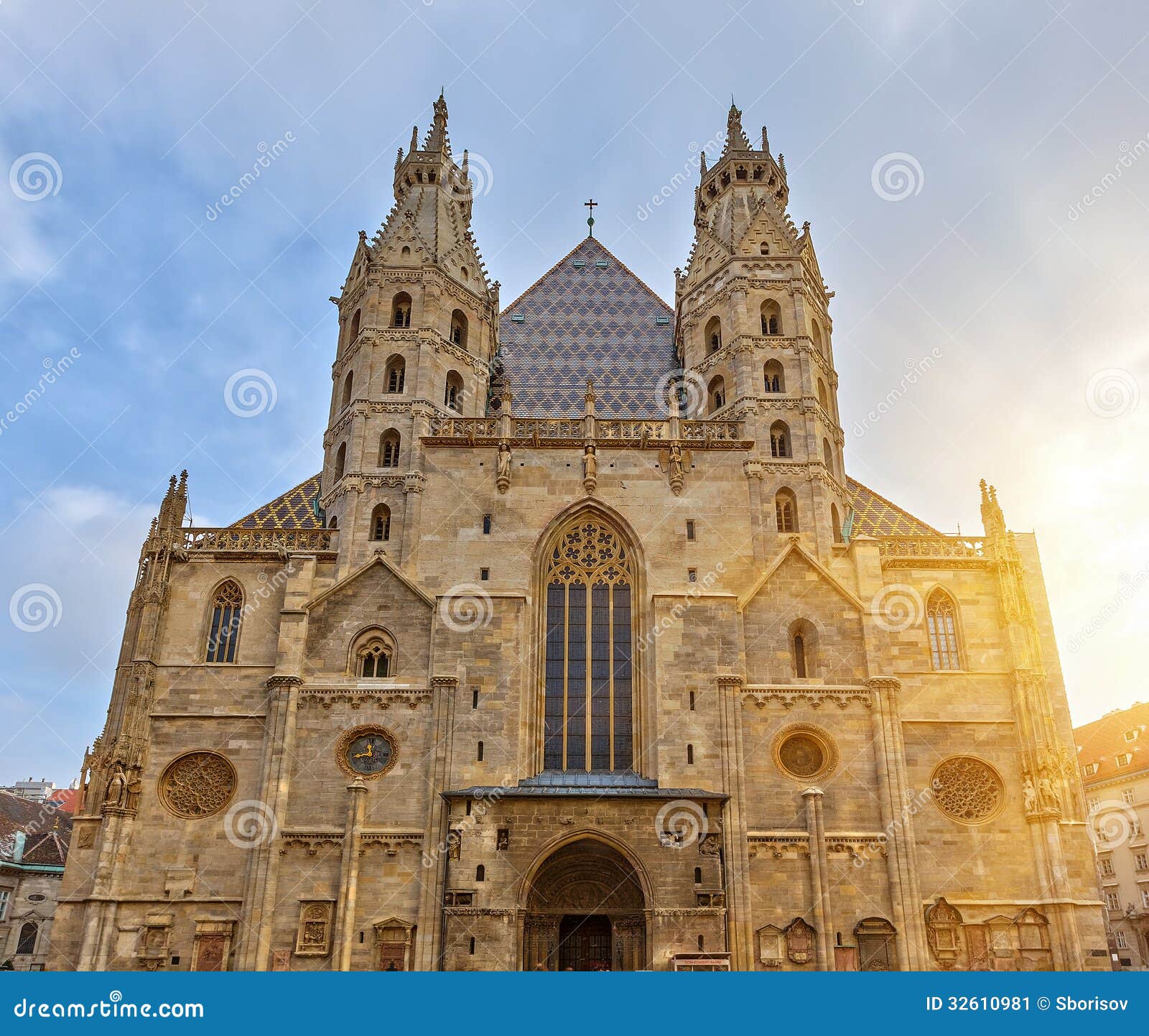 St. Stephan Cathedral in Vienna Stock Image - Image of history, night ...