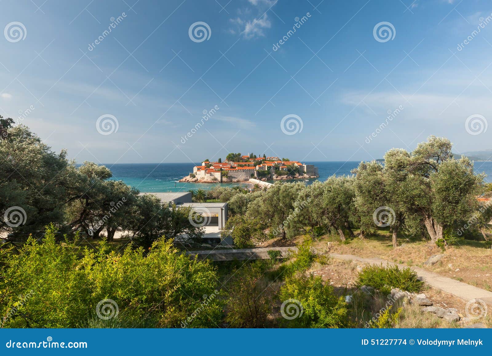 St. Stephan Island in Montenegro Stock Photo - Image of mediterranean ...