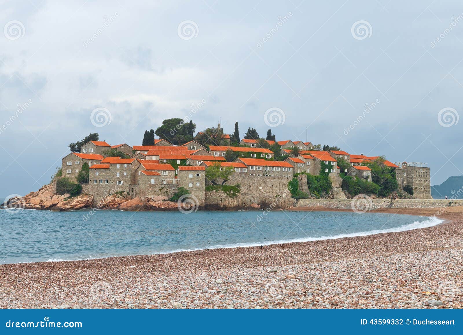 St Stephen Island, Montenegro Stock Foto - Image of buiten, kustlijn ...