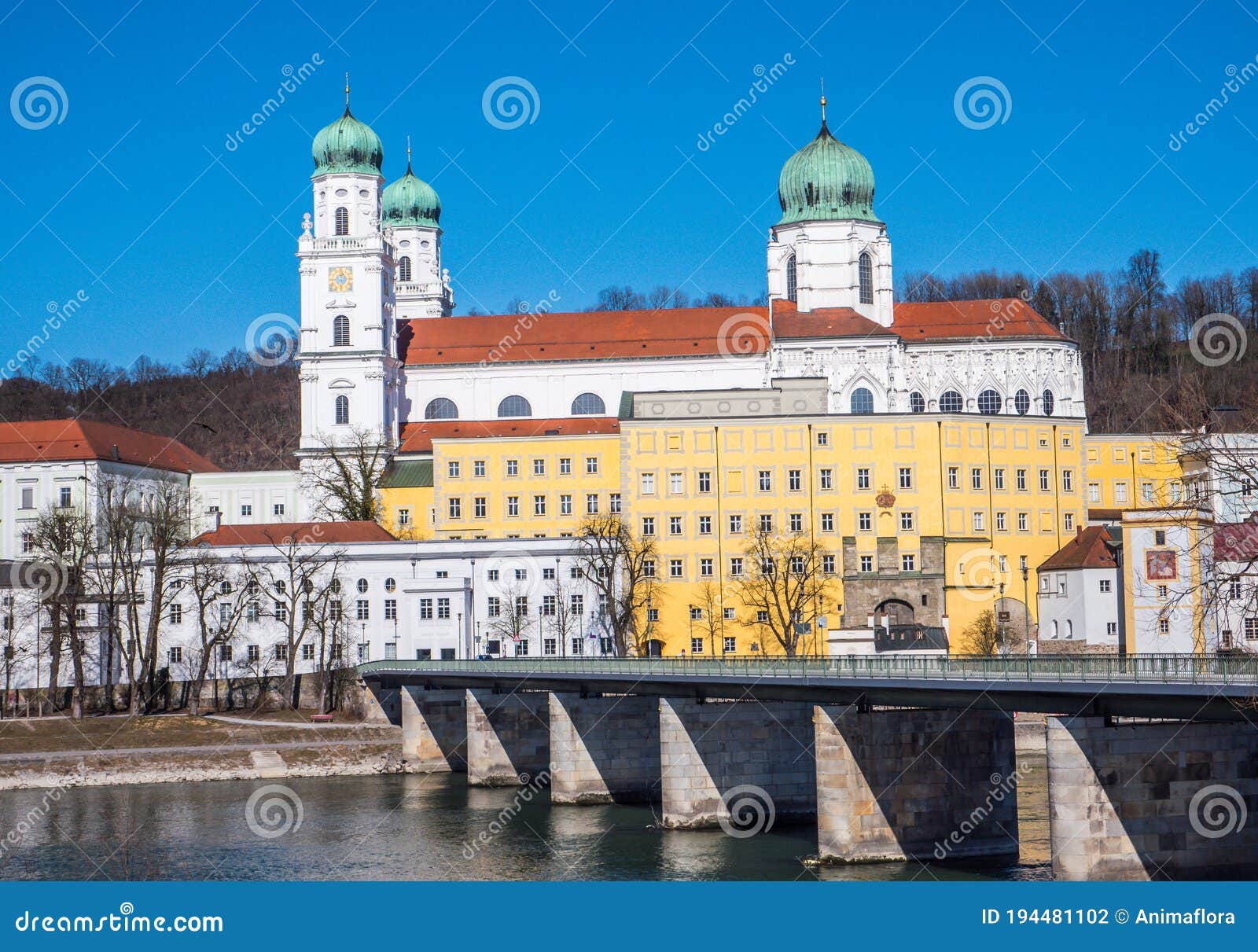 The St. Stephen`s Cathedral in Passau in Germany Stock Photo - Image of ...