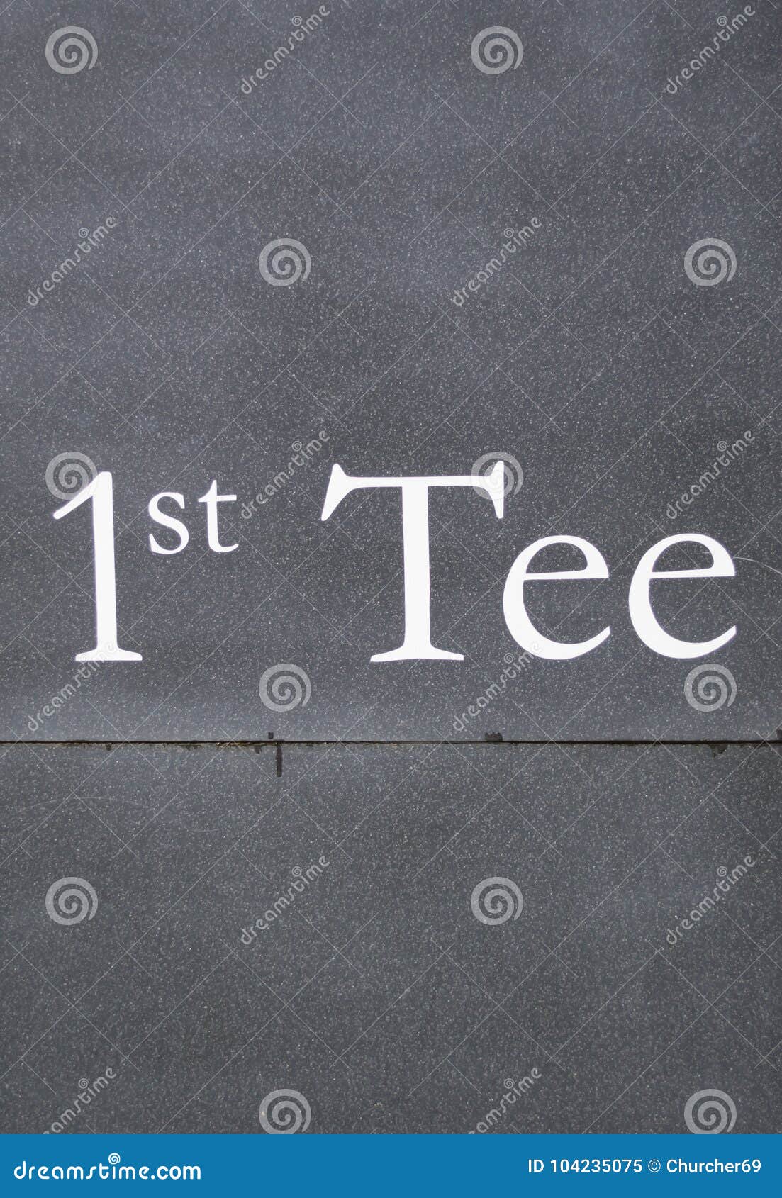1st Tee Golf Sign in White and Grey Stock Image - Image of teeoff ...