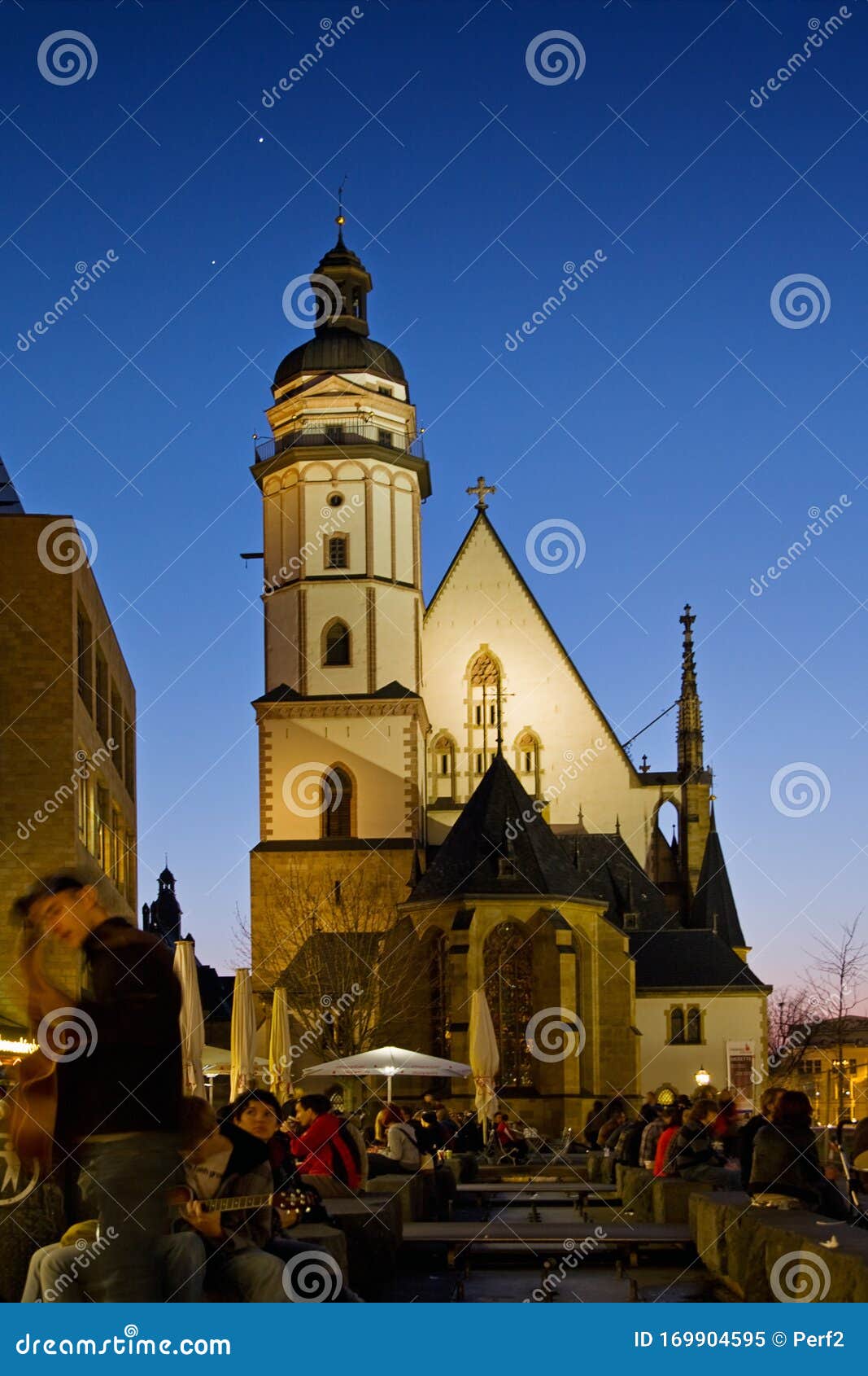 St. Thomas Church in Leipzig Editorial Image - Image of night, germany ...