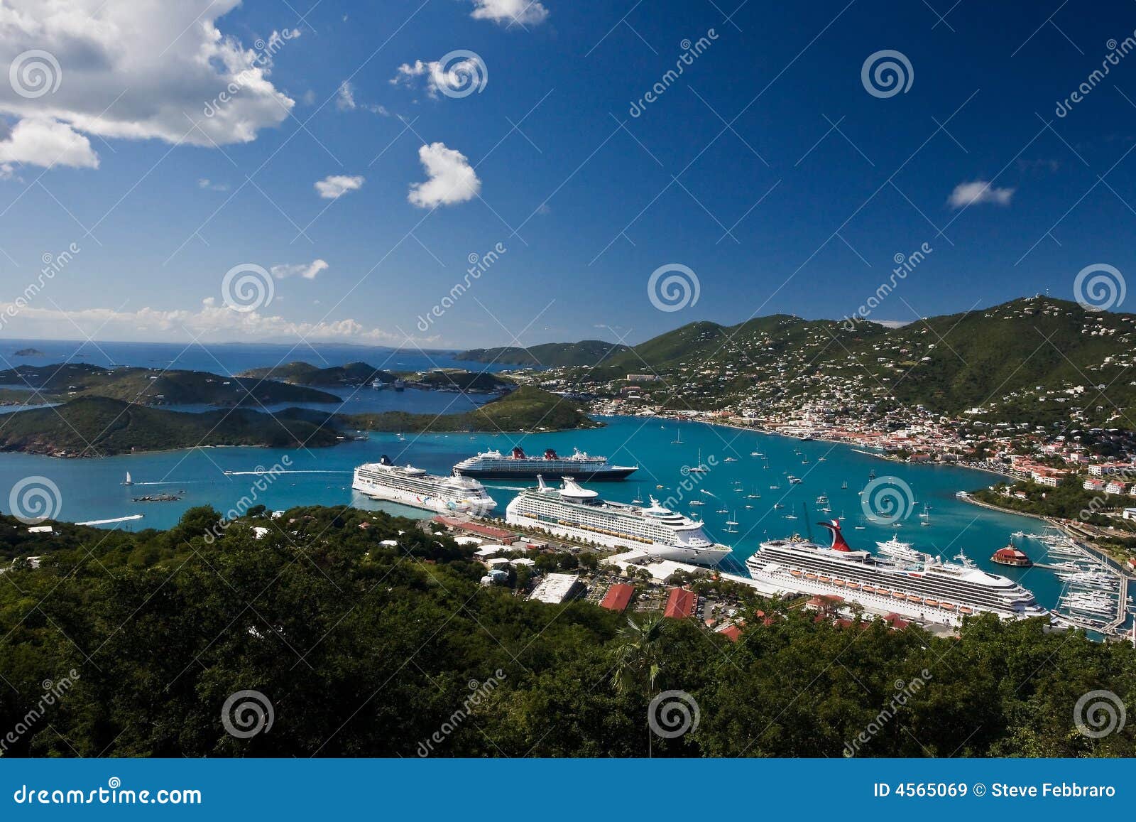St. Thomas Harbor stock image. Image of harbor, cruise - 4565069