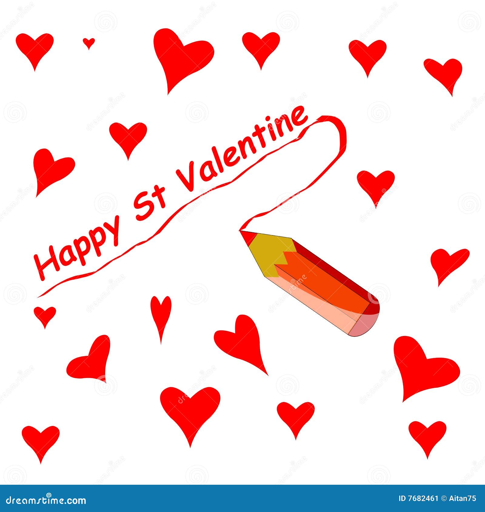 St Valentine stock illustration. Illustration of colored - 7682461