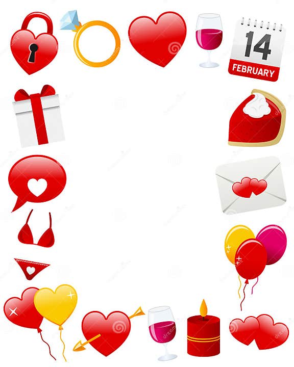 St. Valentine S Photo Frame Stock Vector - Illustration of frame ...