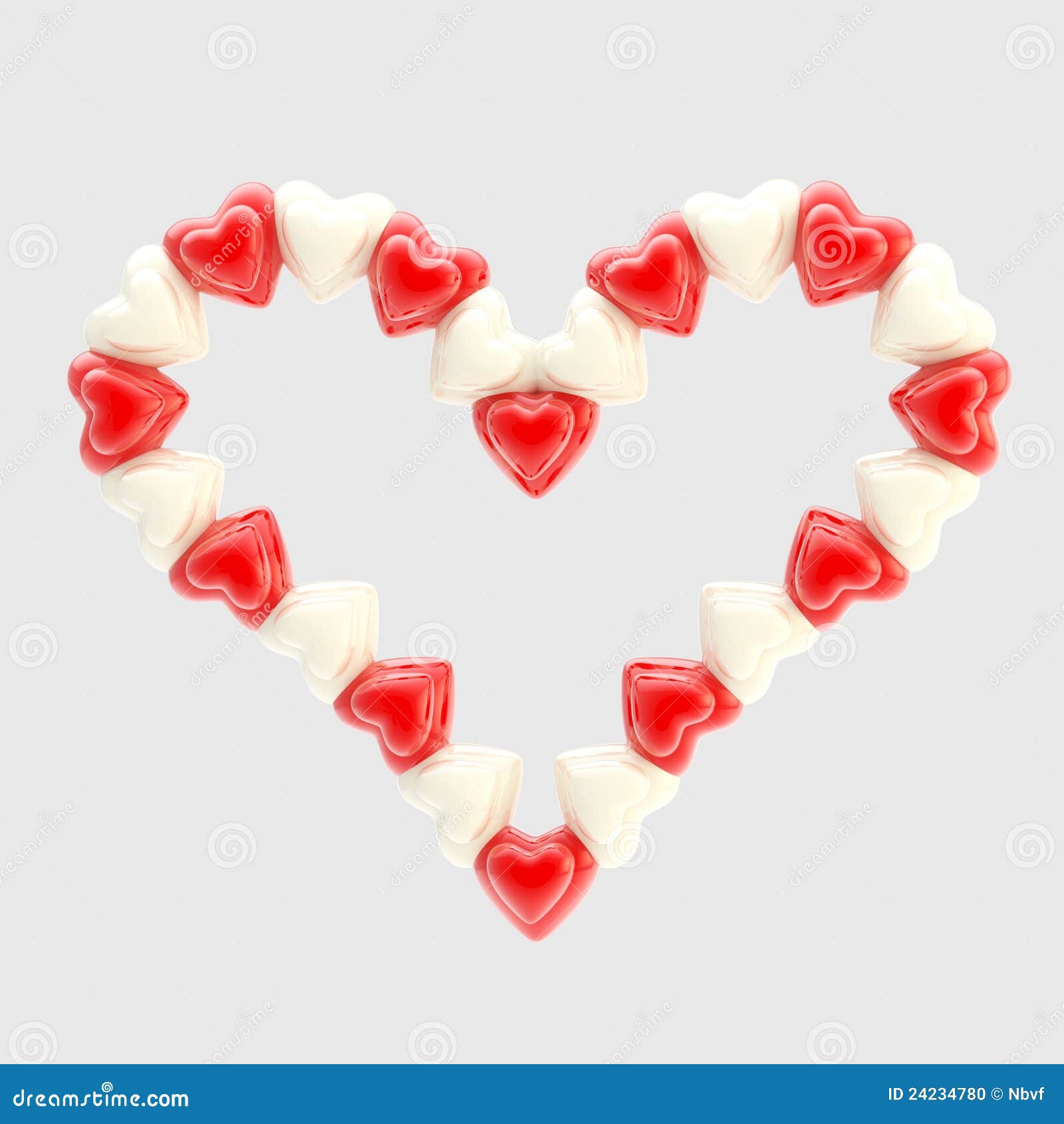 St. Valentine Symbol Made of Hearts Isolated Stock Illustration ...