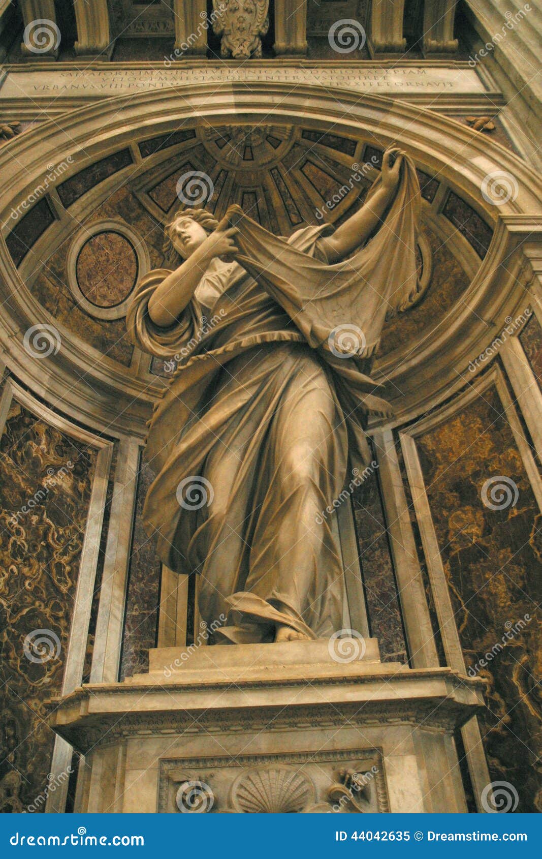 St. Veronica Statue, St. Peter Basilica, the Vatican, Rome, Italy ...