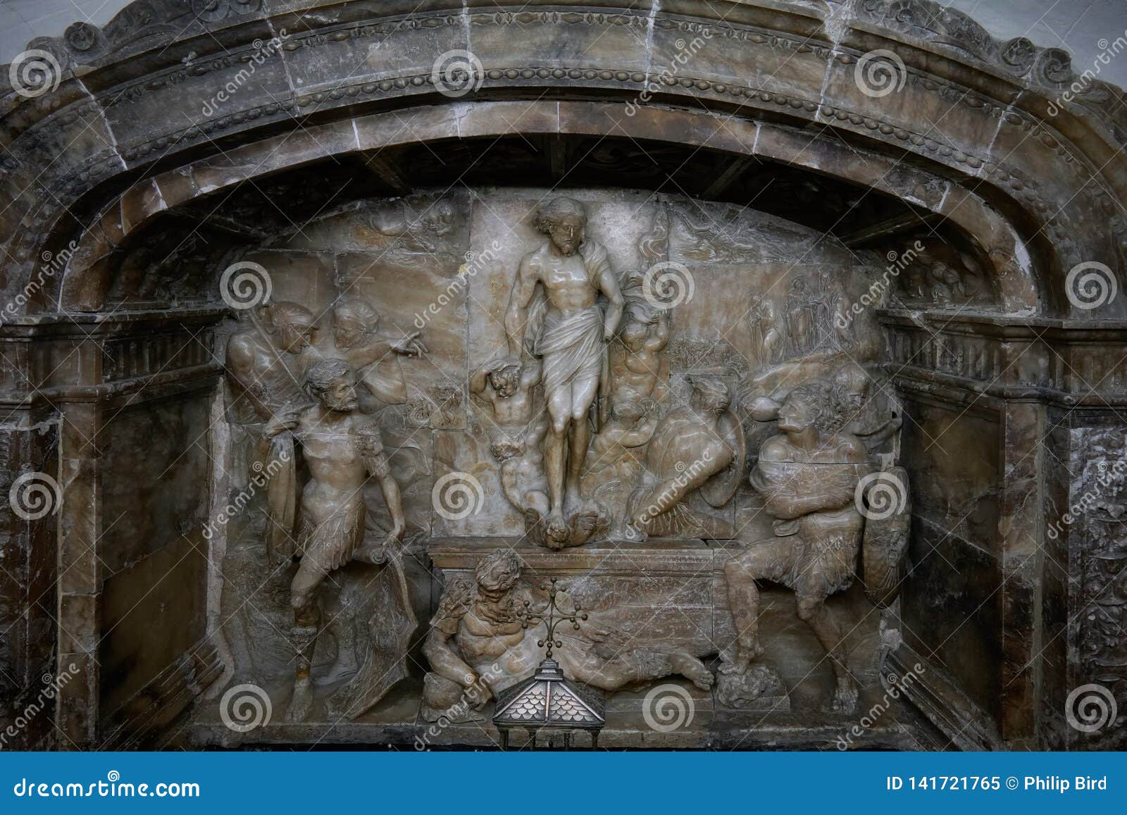 St Vincent Statue in the Cathedral in Valencia Spain on February 27 ...