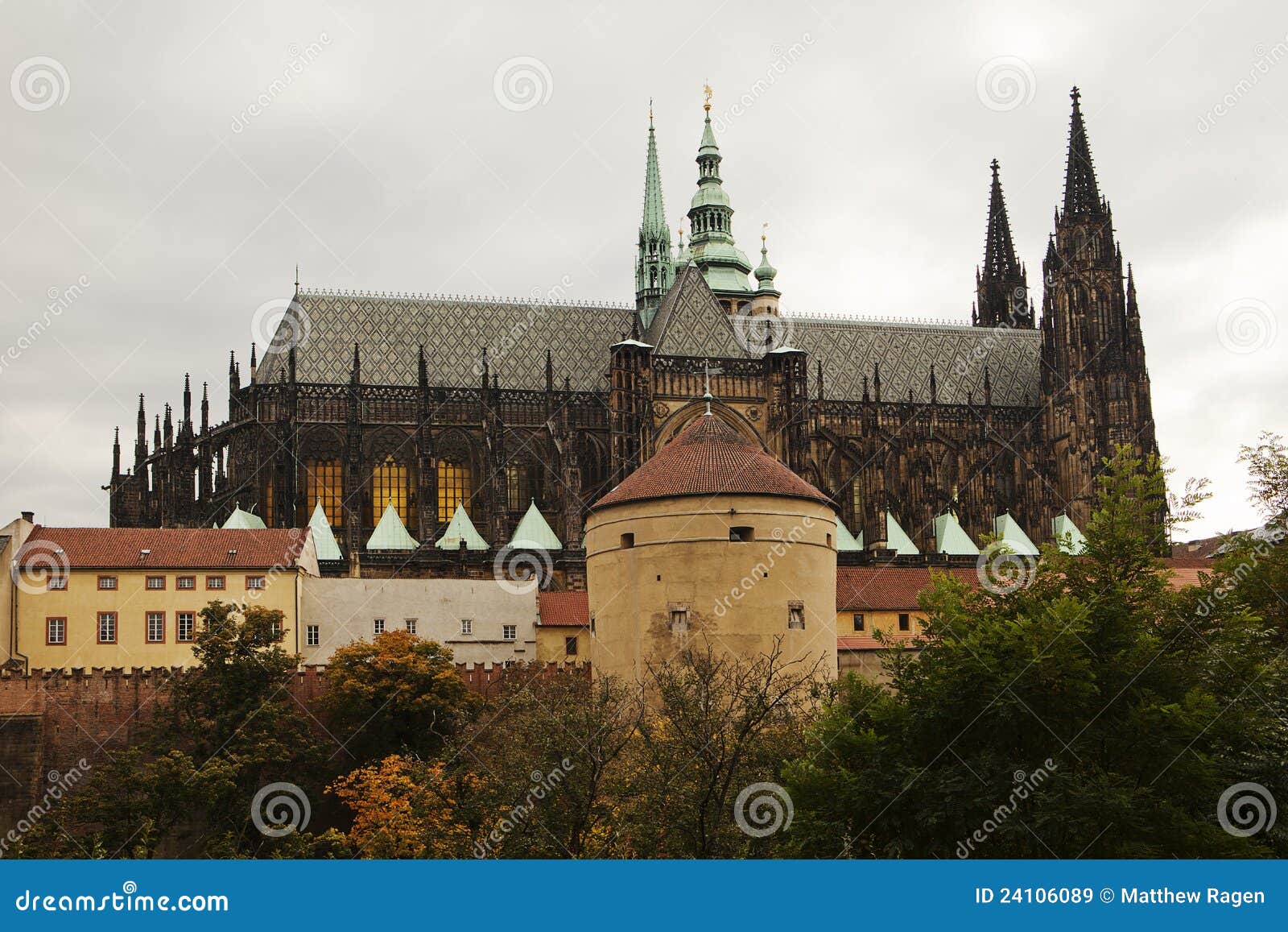 St. Vitus Cathedral stock image. Image of vitus, forest - 24106089