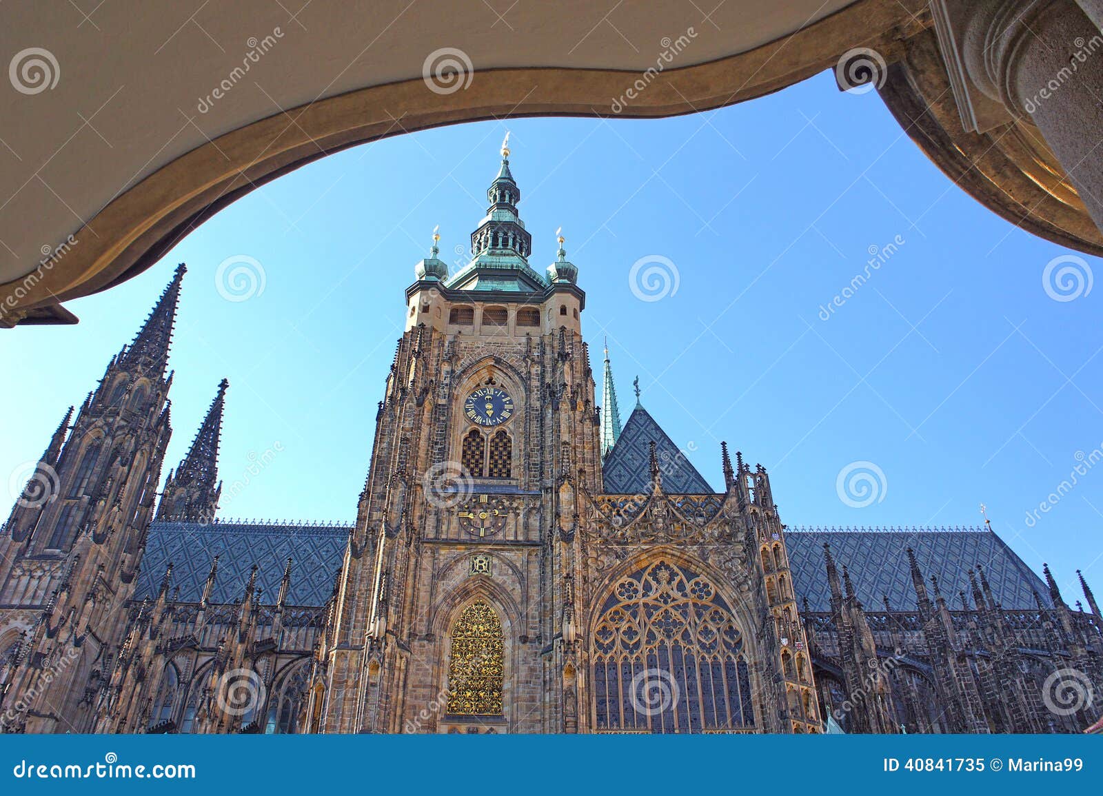 St. Vitus Gothic Cathedral in Prague, Czech Republic. Stock Image ...