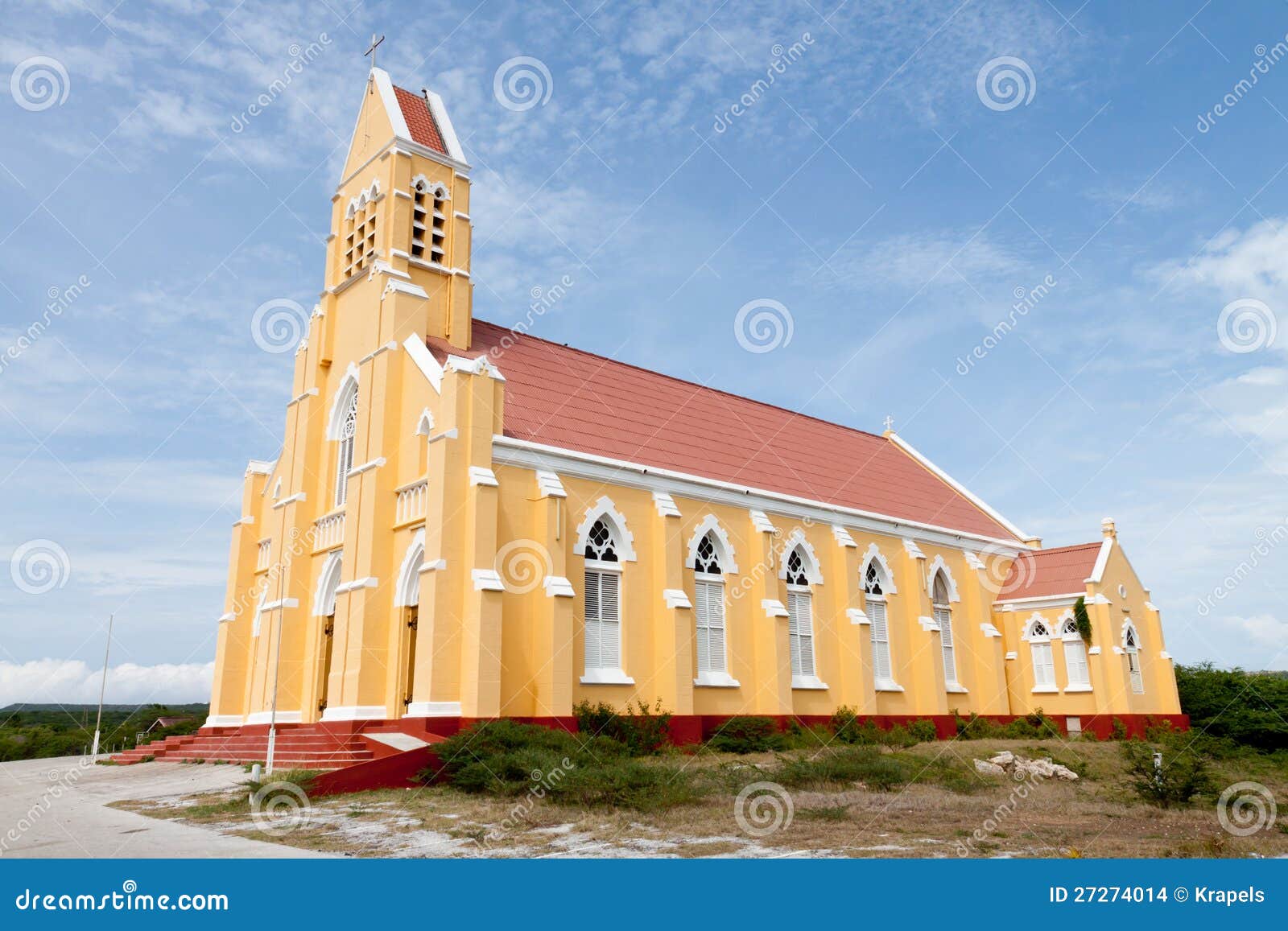 St. Willibrordus Kerk In Curacao, Nederland Stock Foto - Afbeelding ...