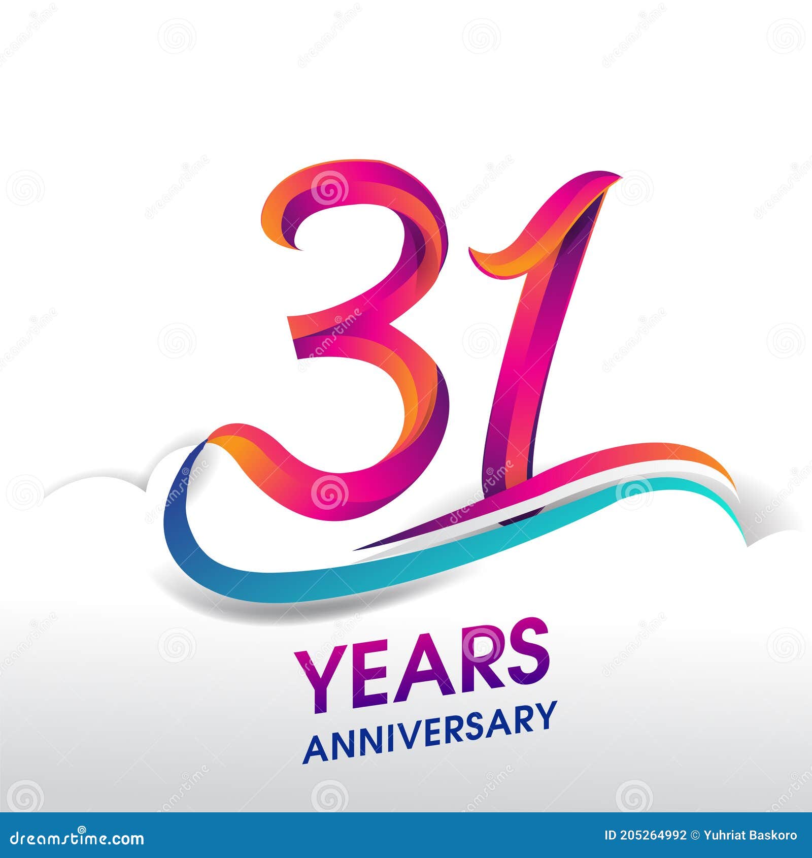 31st Years Anniversary Celebration Logo, Birthday Vector Design Stock ...