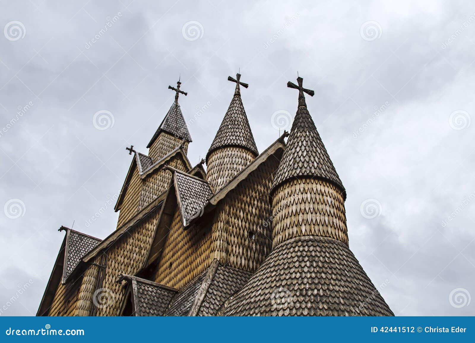 Staafkerk Heddal stock foto. Image of noorwegen, scandinavië - 42441512