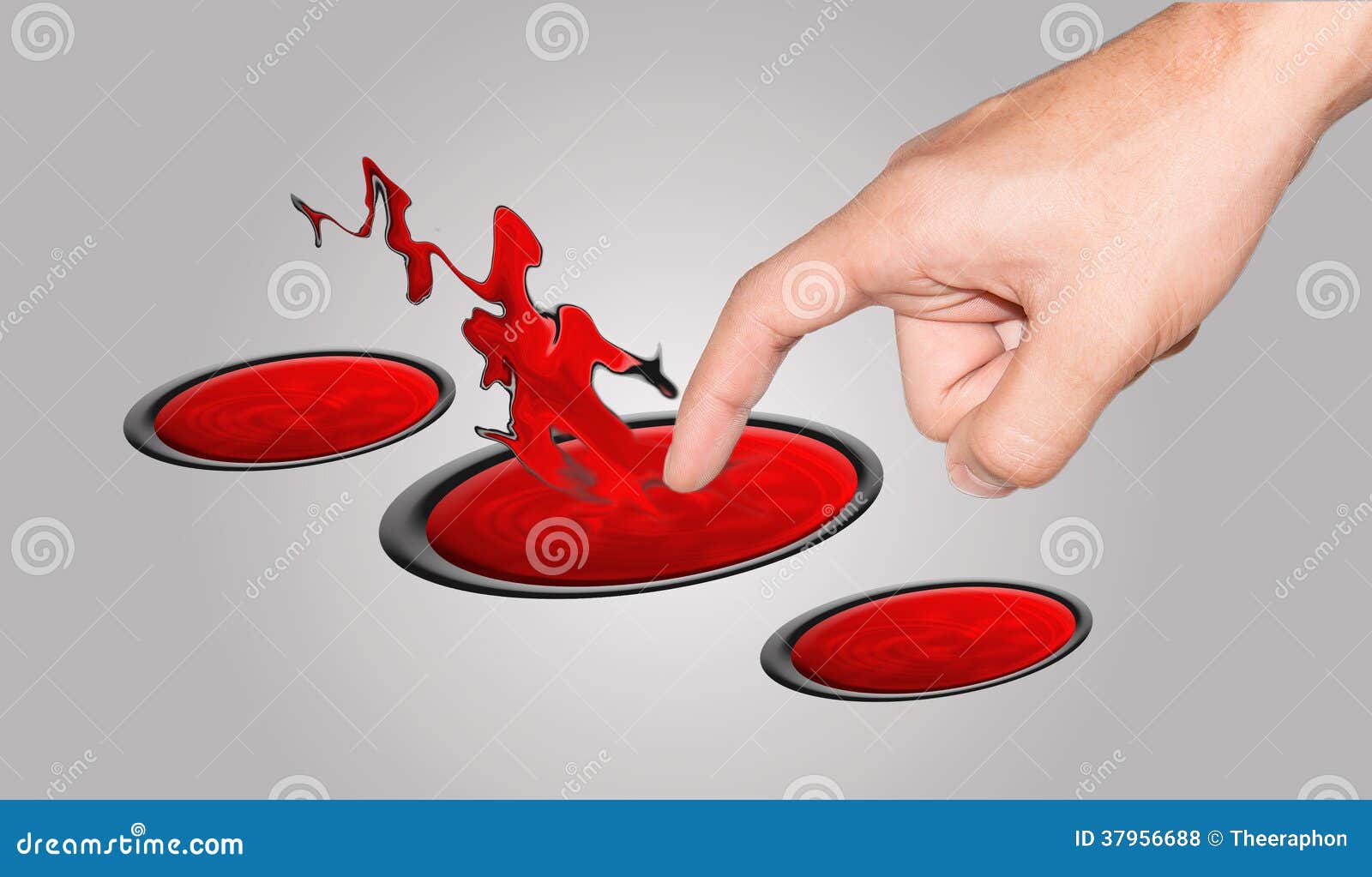 Stab fingers into stock photo. Image of click, hand, press - 37956688