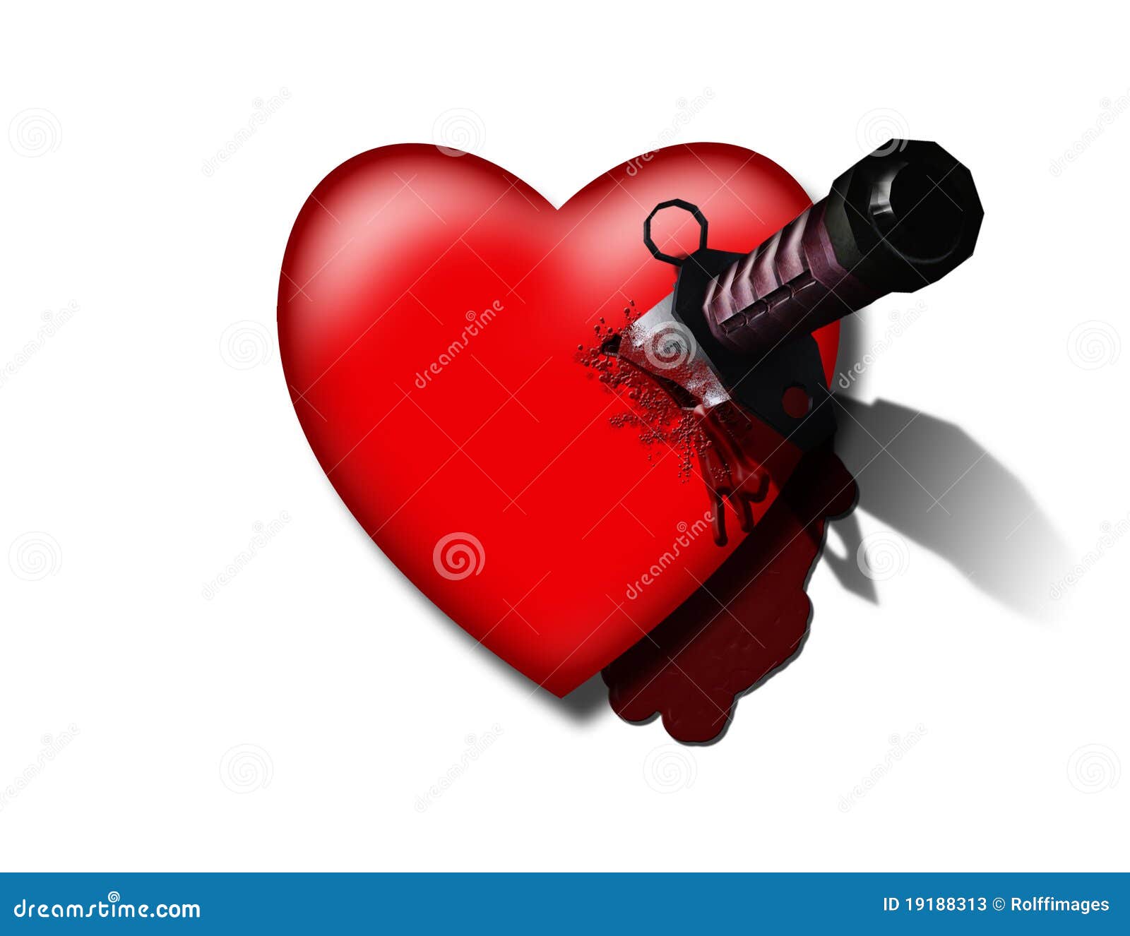 Stabbed Heart stock illustration. Illustration of murderer - 19188313