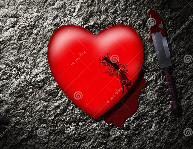 Stabbed Heart stock illustration. Illustration of celebrate - 22644499