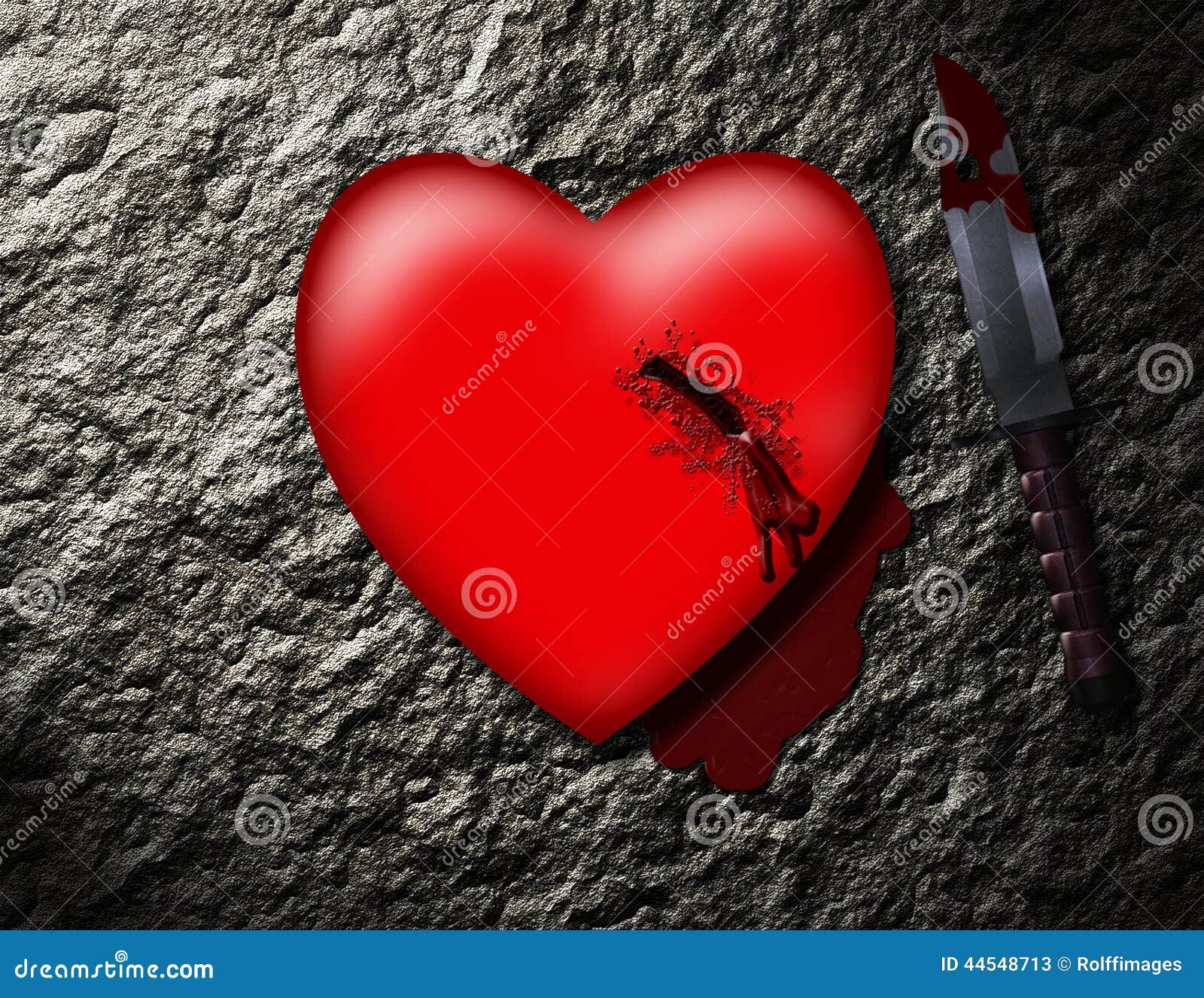 Stabbed Heart stock illustration. Illustration of hurt - 44548713