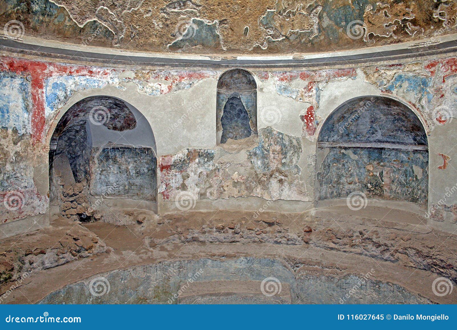 Pompei bath stock image. Image of bath, roman, painting - 116027645