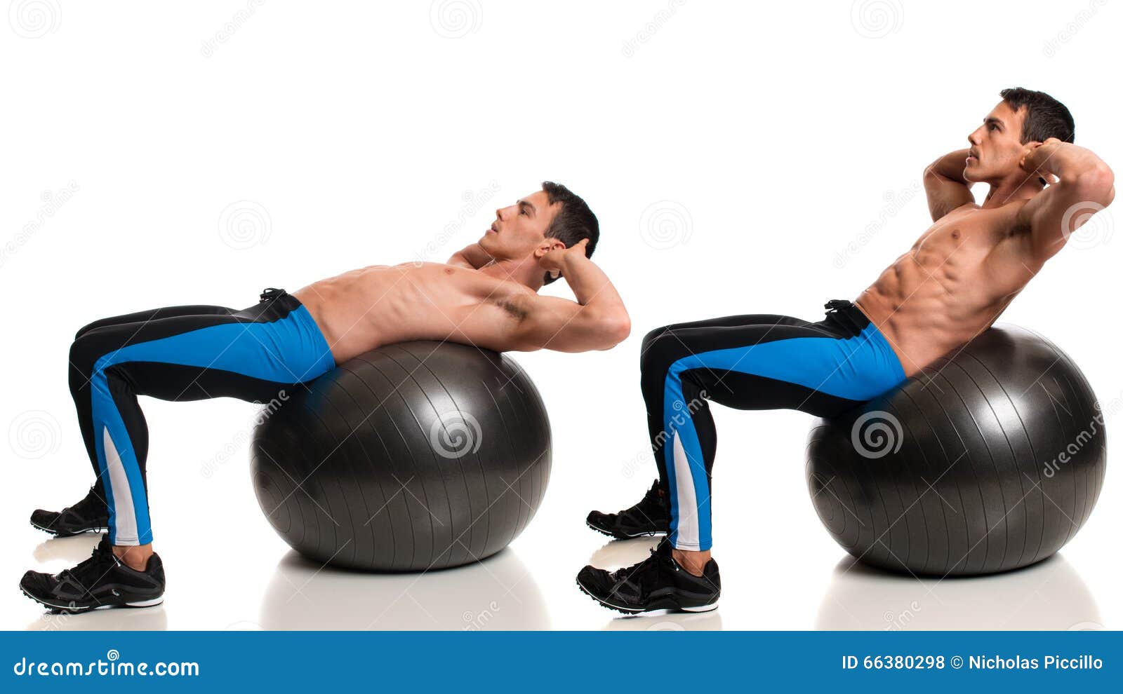 Stability Ball Exercise stock photo. Image of athlete - 66380298