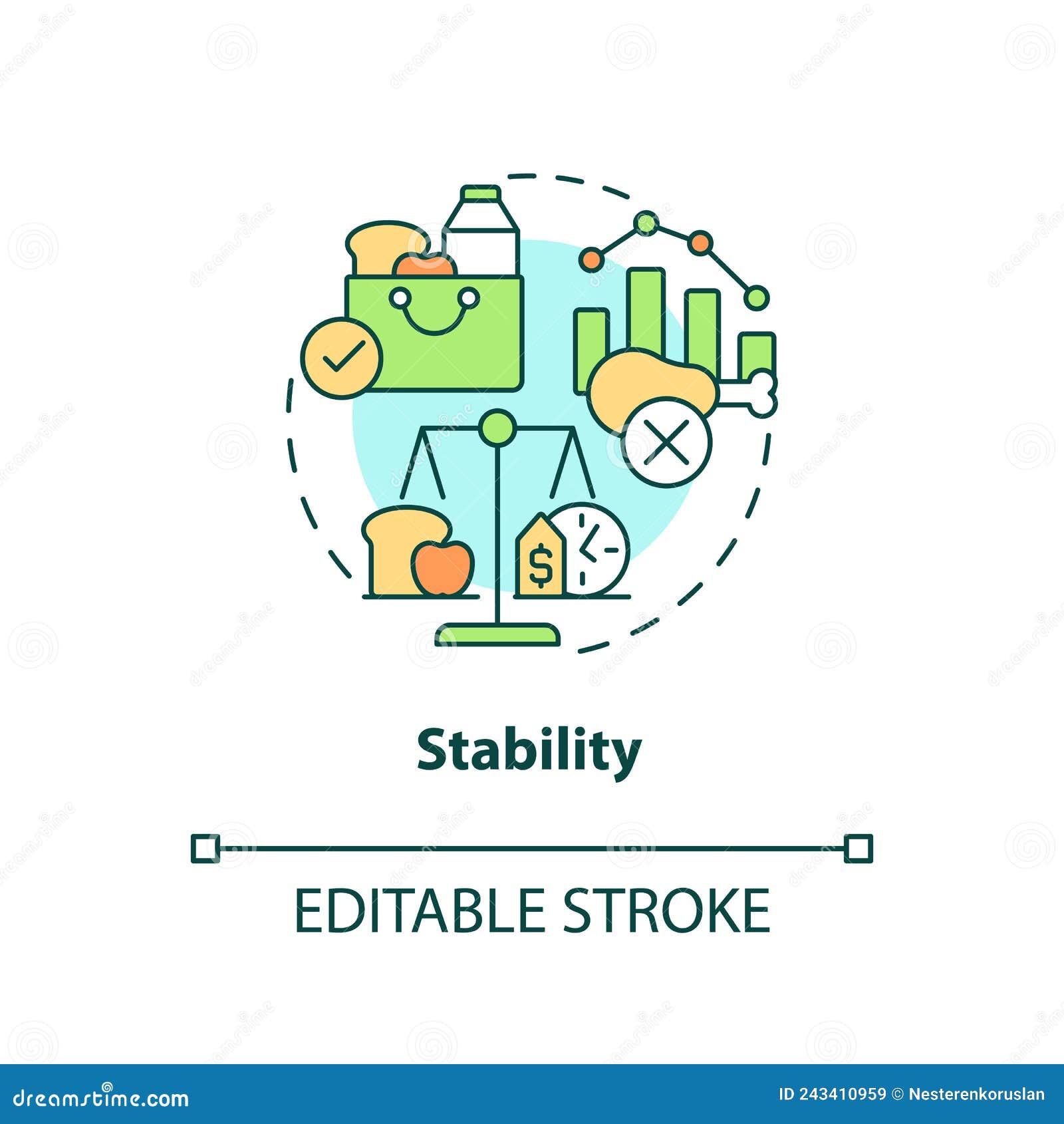 Stability concept icon stock vector. Illustration of security - 243410959