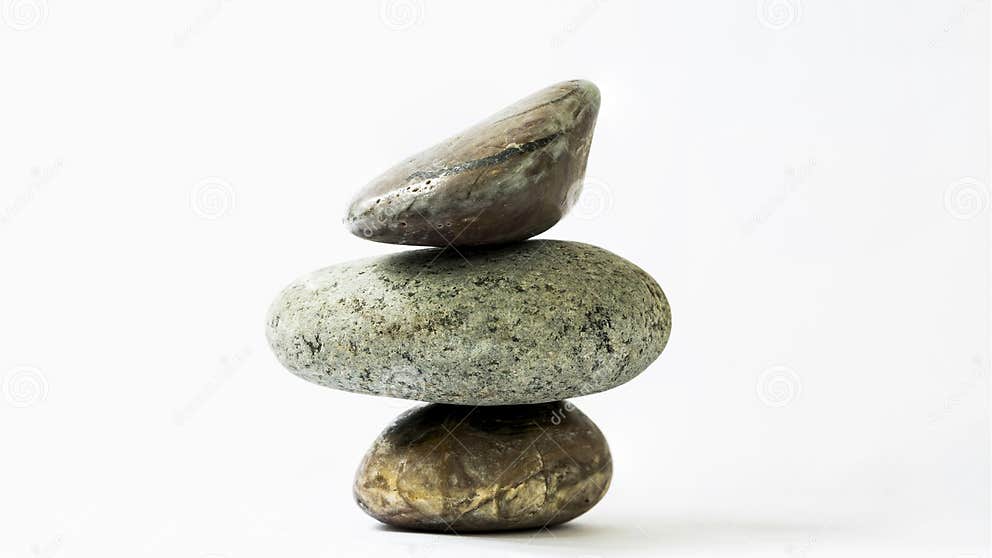 Stability Concept, Stone are Stacked with White Background Stock Image ...
