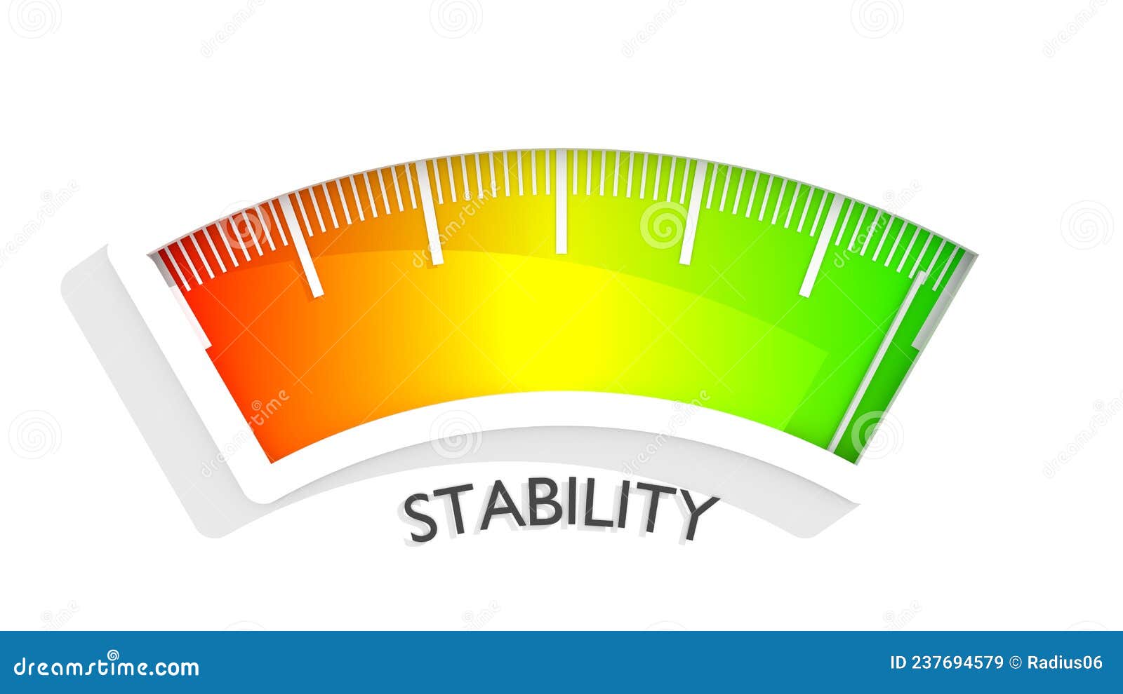 Stability Measuring Device with Arrow and Scale. Stock Illustration ...