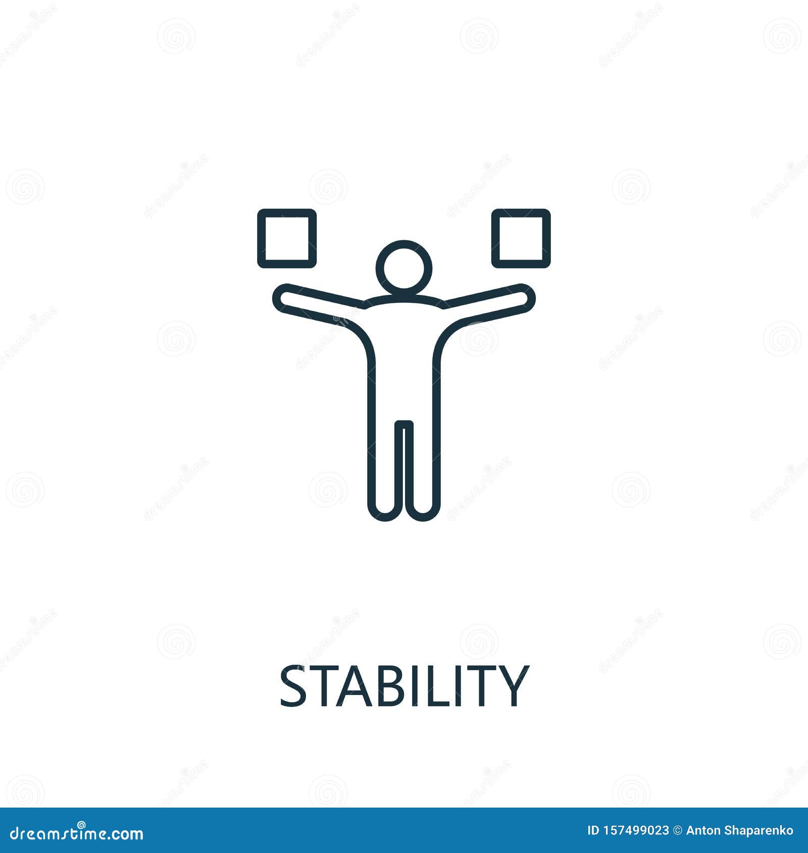 Stability Outline Icon. Thin Line Concept Element from Productivity ...
