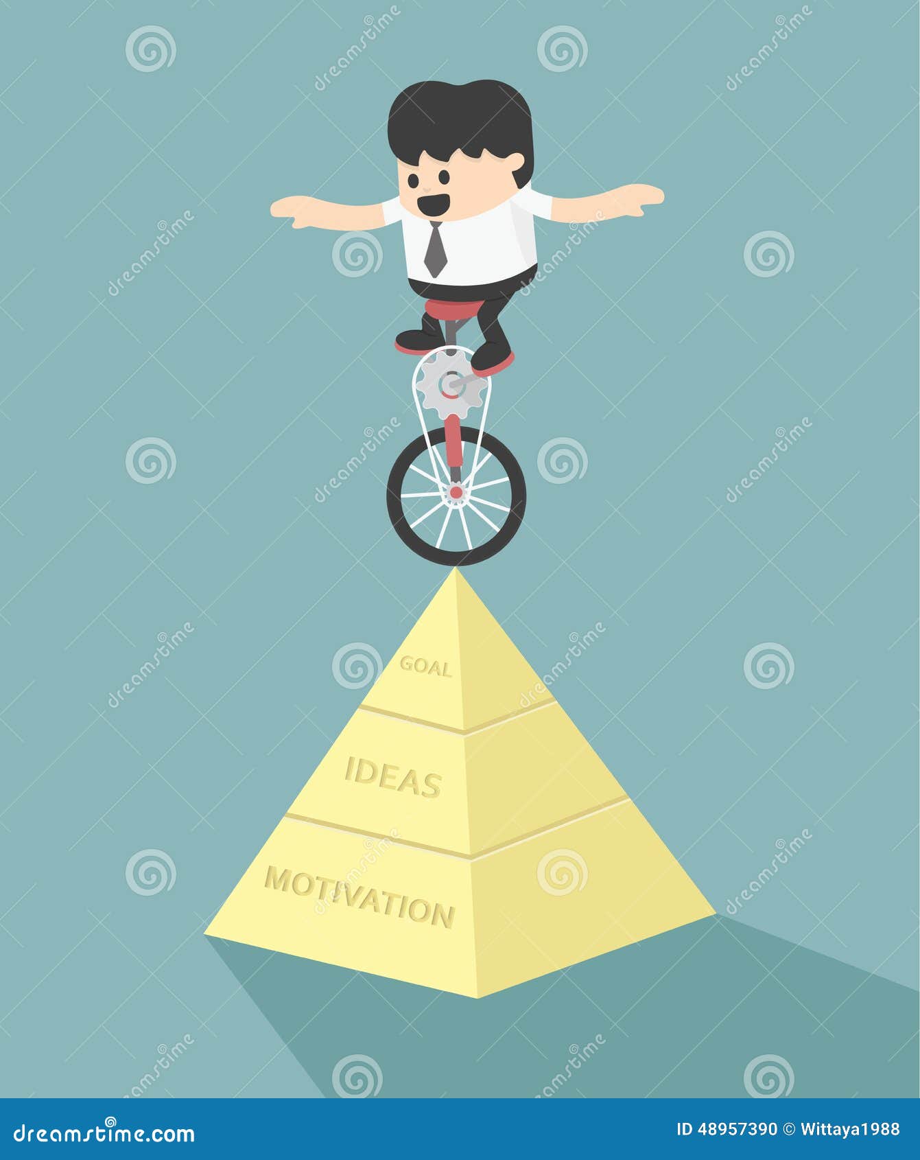 Stability of Success stock vector. Illustration of coins - 48957390