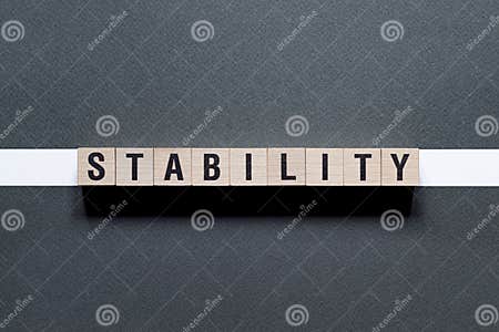 Stability - Word Concept on Cubes Stock Photo - Image of protection ...