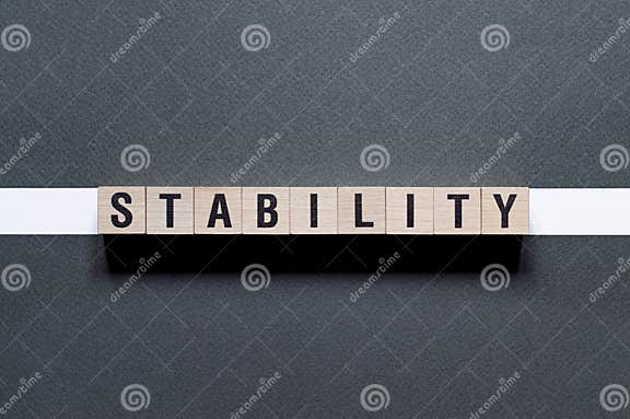 Stability - Word Concept on Cubes Stock Photo - Image of protection ...