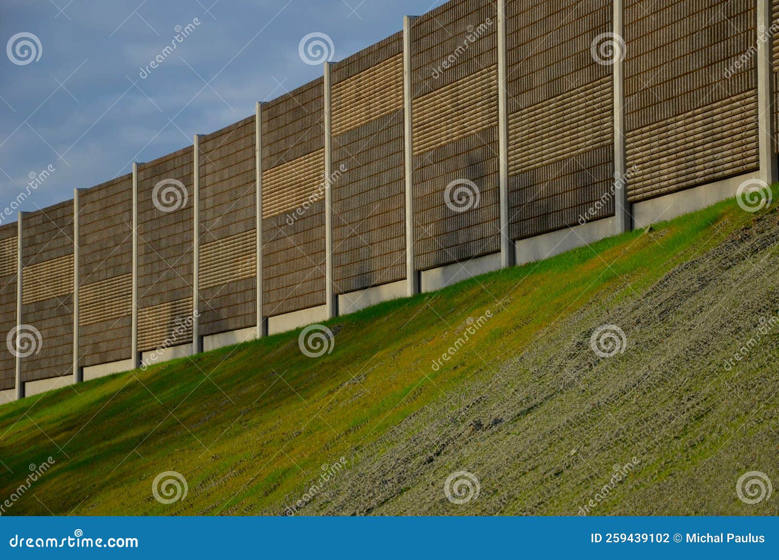 Stabilization of Slopes by Hydro Sowing. Mixture of Wood Pulp Editorial ...